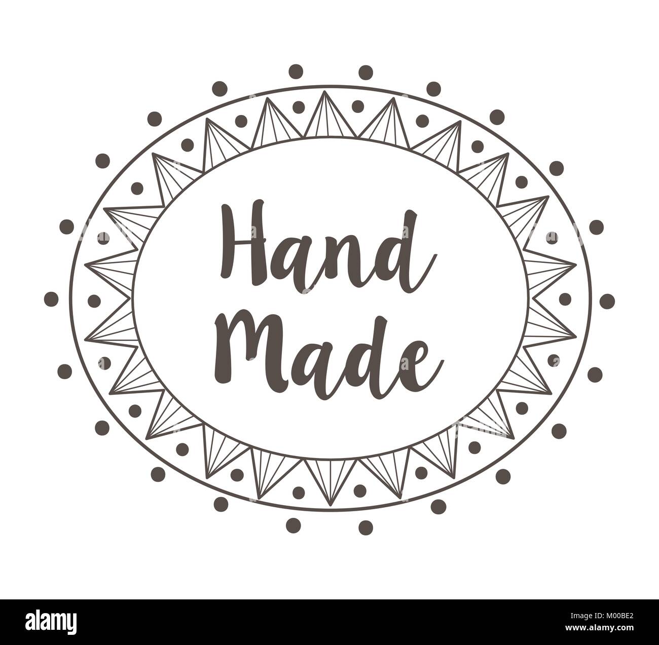 hand made handwriting emblem image Stock Vector Image & Art - Alamy
