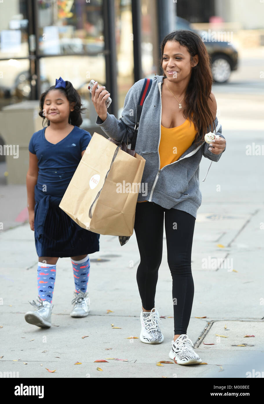 Christina Milian goes shopping with daughter Violet Madison Nash ...