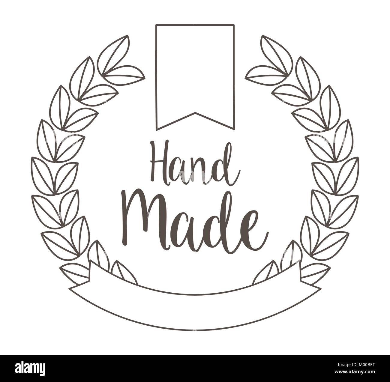 hand made handwriting emblem image Stock Vector Image & Art - Alamy
