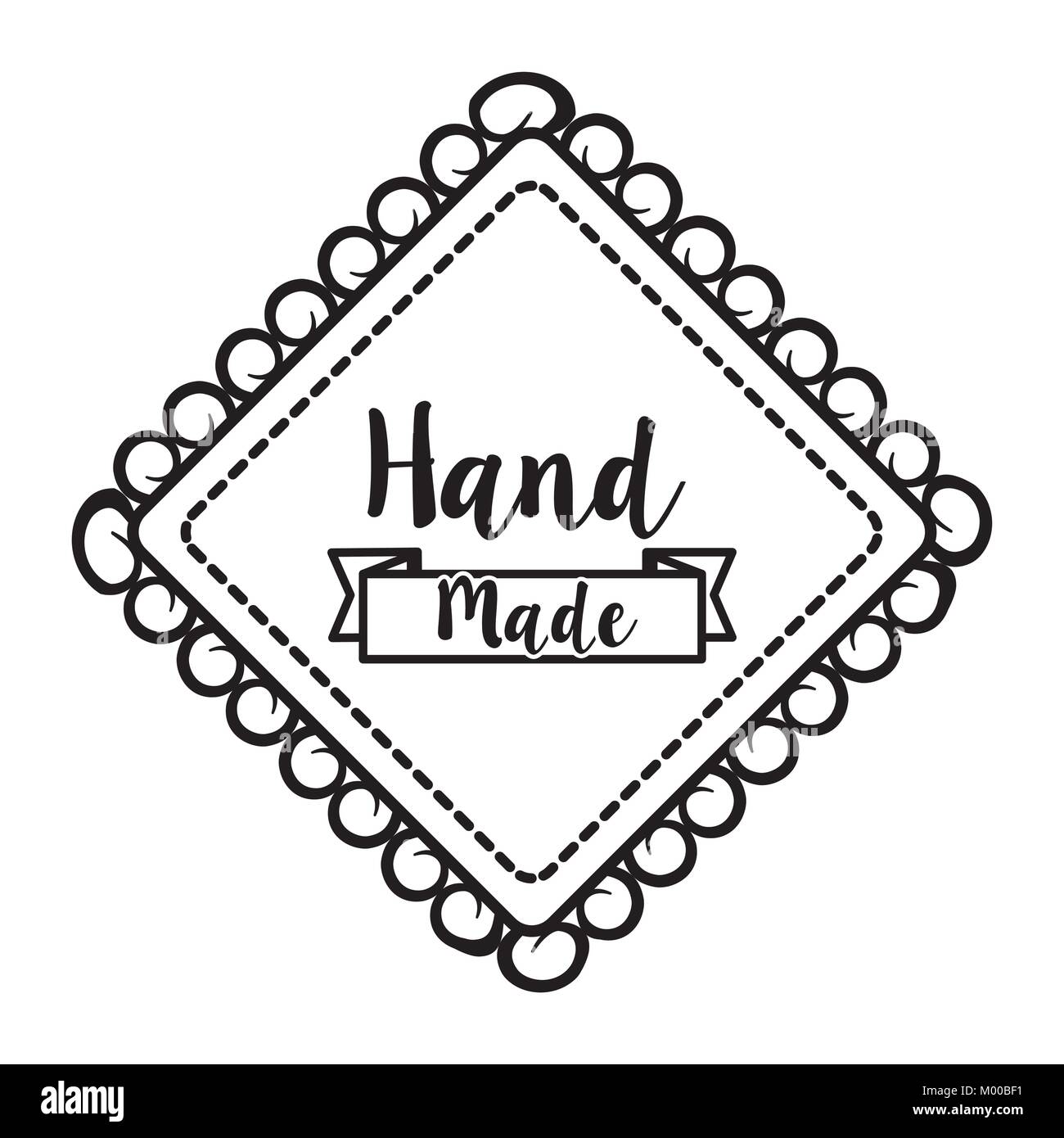 hand made handwriting emblem image Stock Vector Image & Art - Alamy