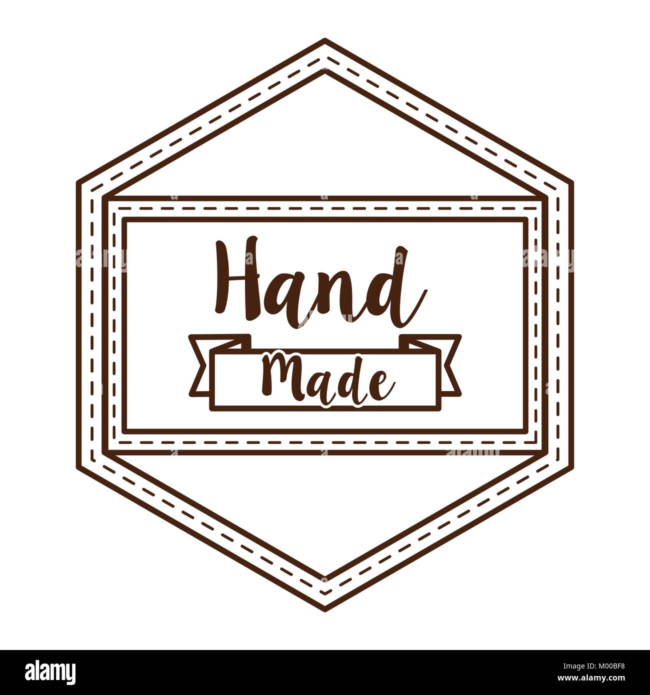 hand made handwriting emblem image Stock Vector Image & Art - Alamy