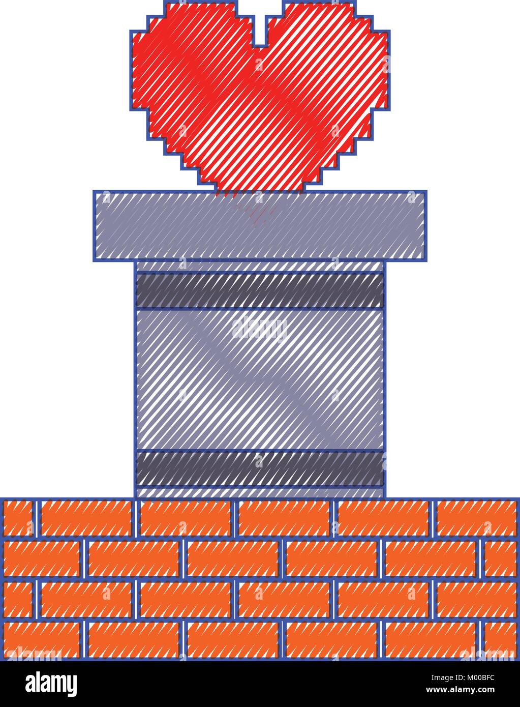 pixelated heart love life game arcade Stock Vector Image & Art - Alamy