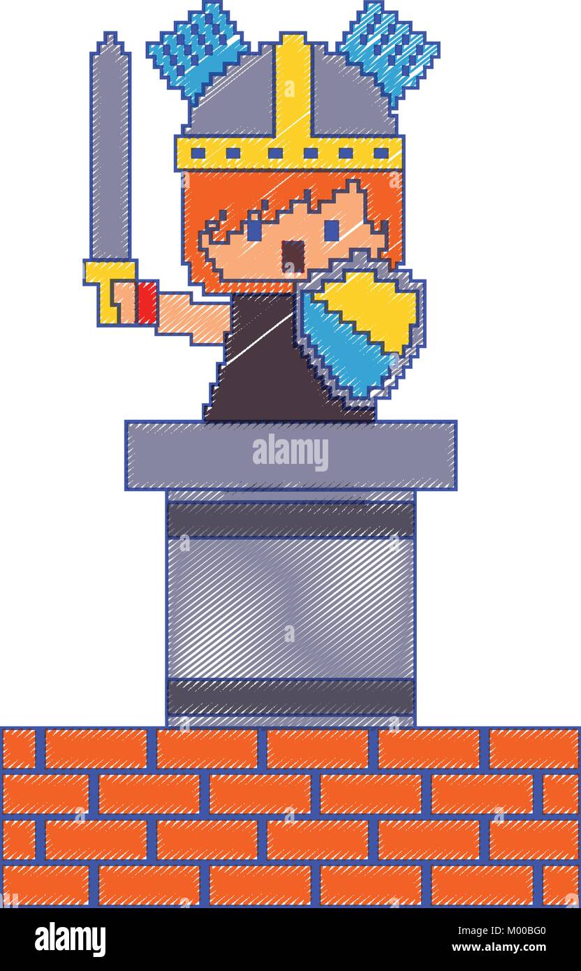 Castle wall pixel art hi-res stock photography and images - Alamy