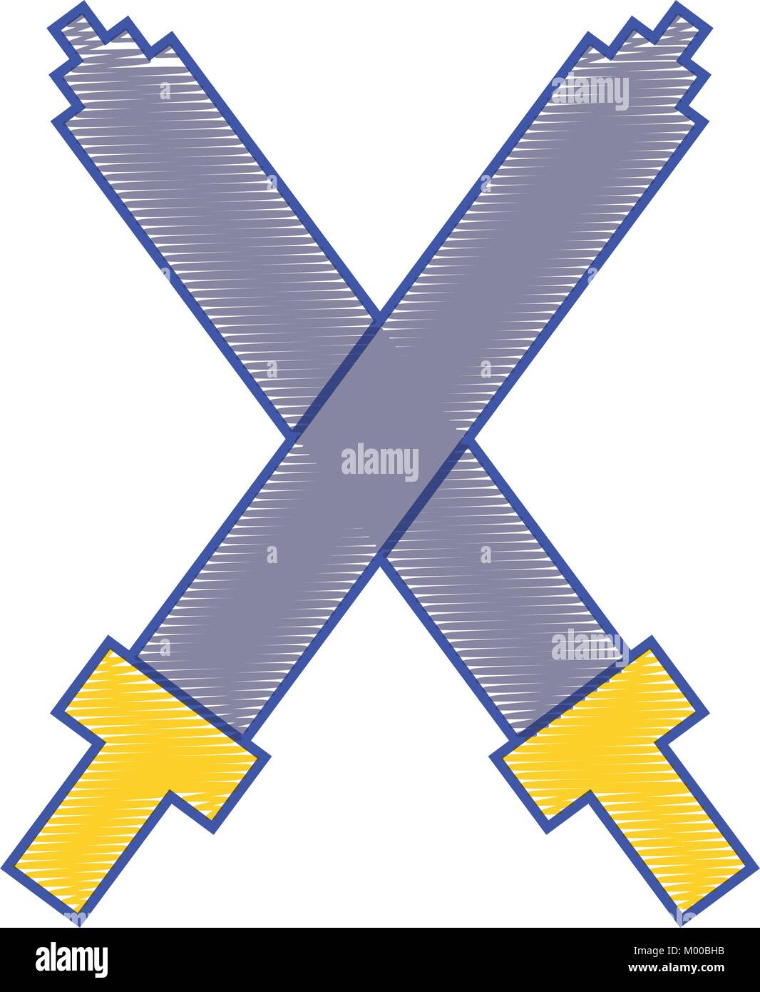 pixel crossed swords video game interface design Stock Vector Image ...