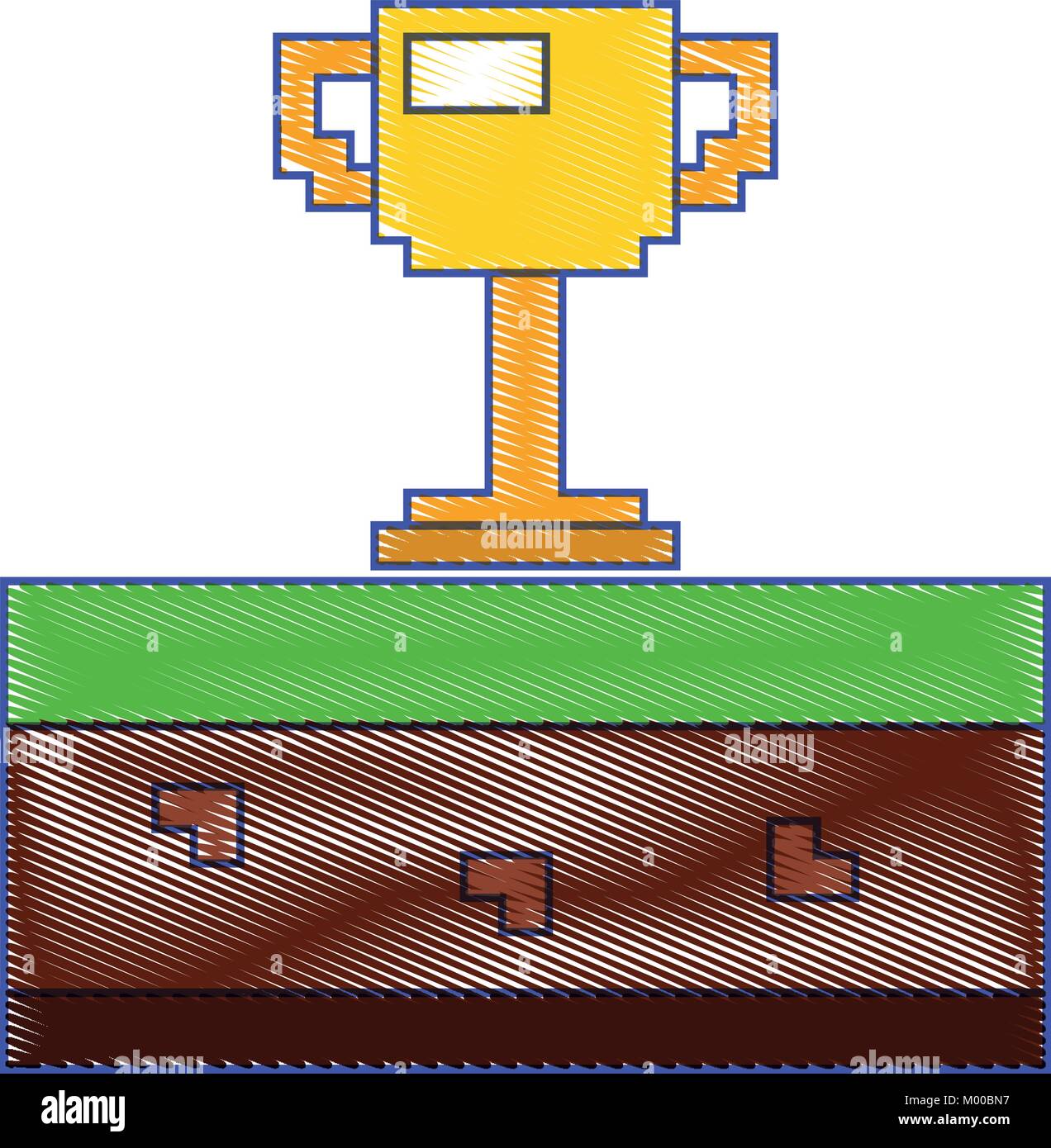 pixelated trophy cup award game Stock Vector Image & Art - Alamy