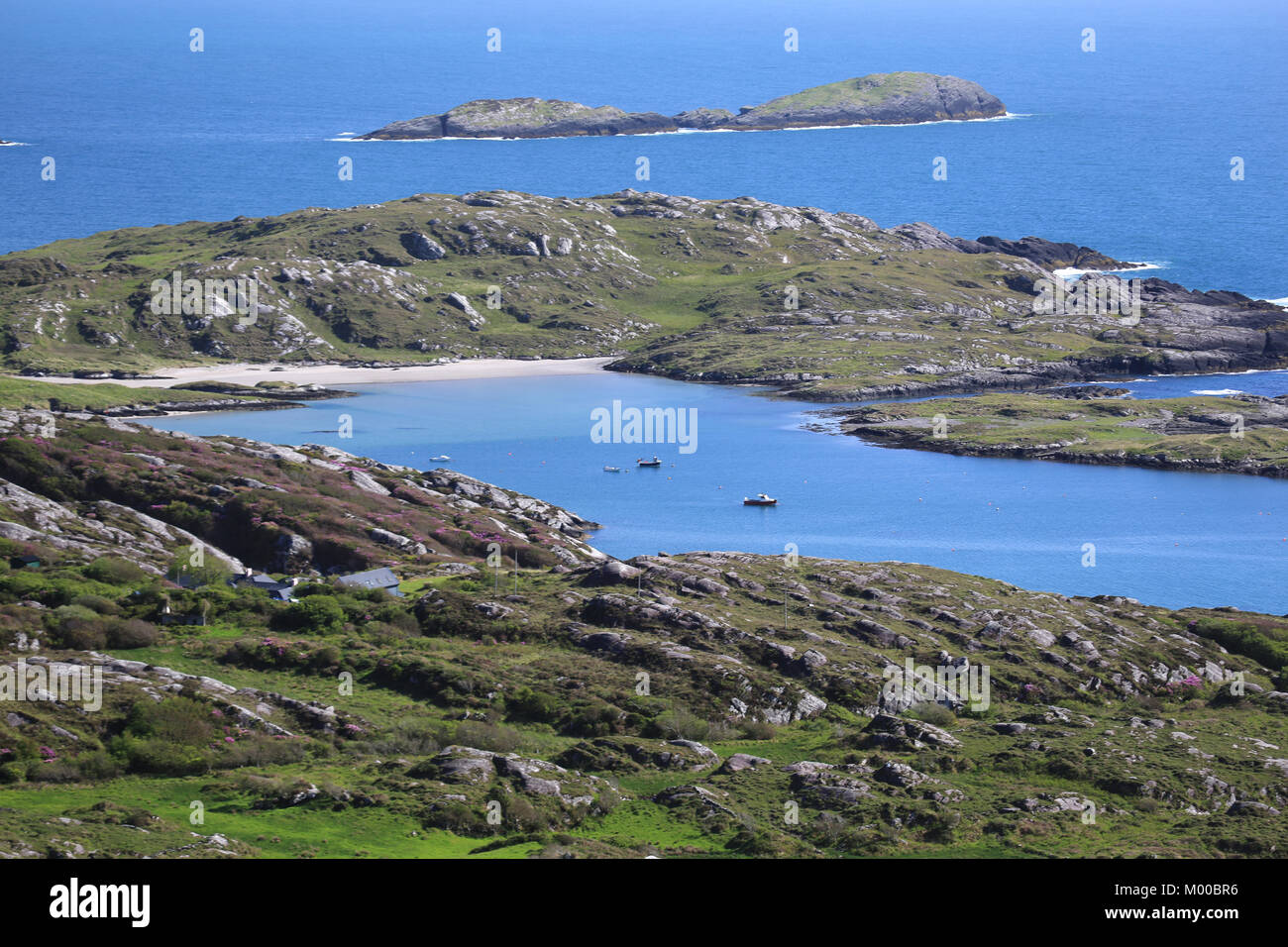 Aerial views of ocean, land, mountains of Ireland Stock Photo - Alamy