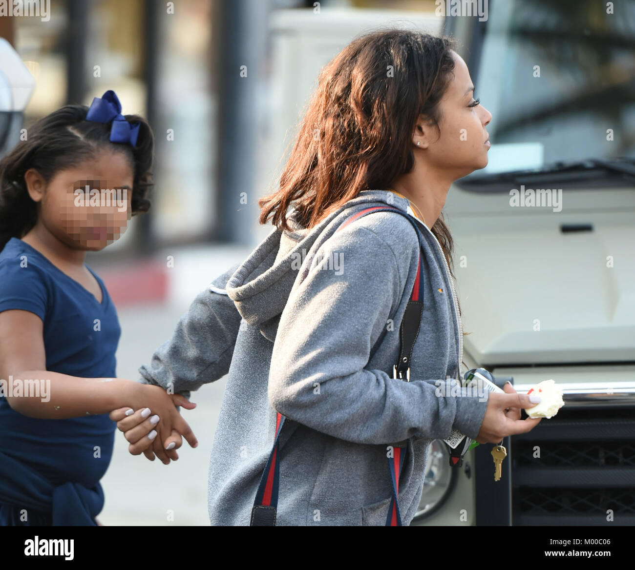 Christina Milian goes shopping with daughter Violet Madison Nash Featuring: Christina Milian ...