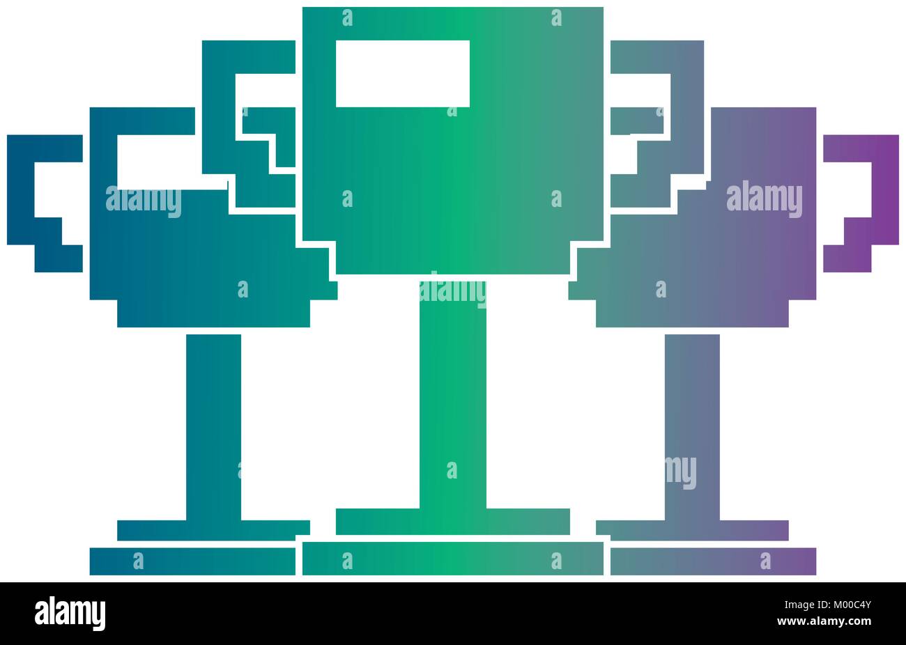 set of pixelated trophy award game Stock Vector Image & Art - Alamy