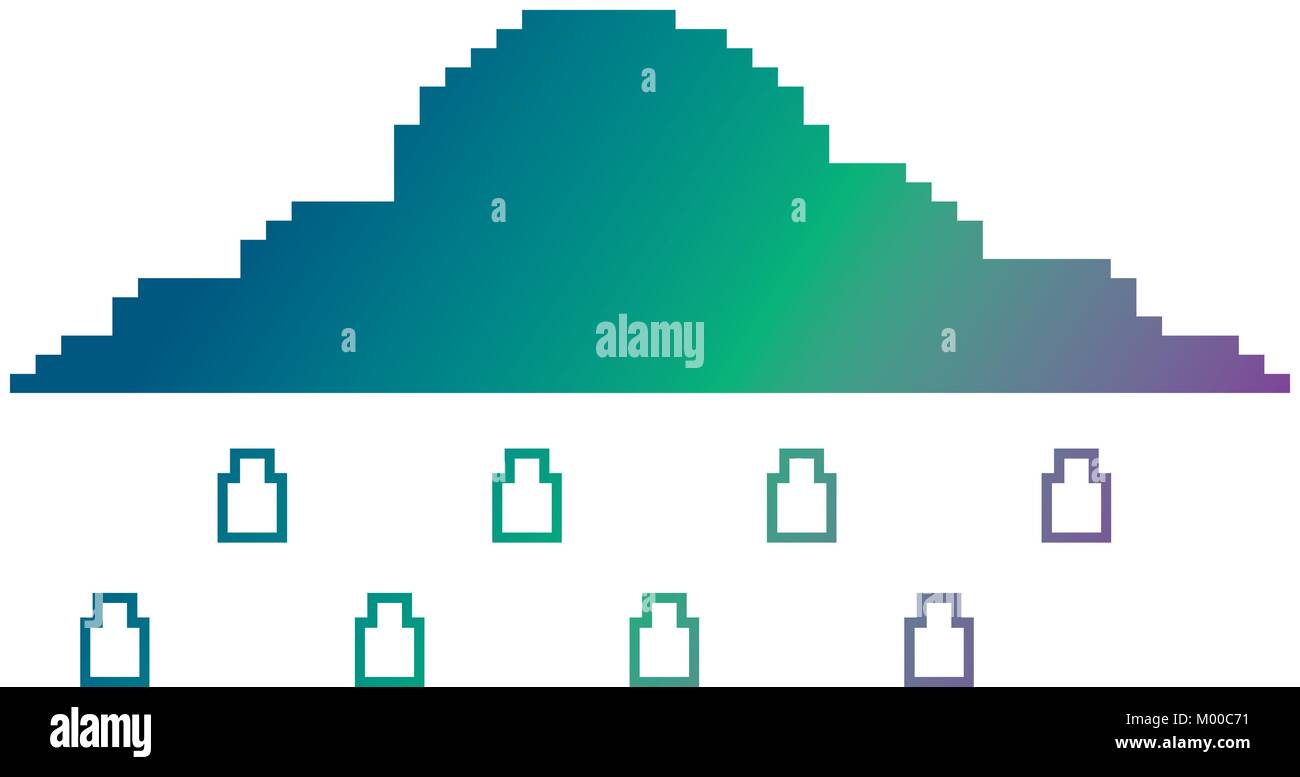 pixelated cloud rainy weather temperature Stock Vector Image & Art - Alamy