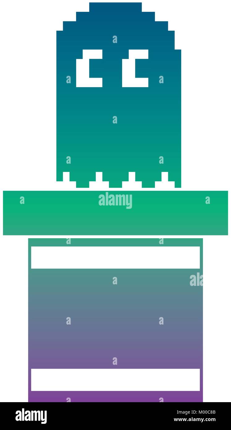 pixel ghost game play character arcade Stock Vector Image & Art - Alamy