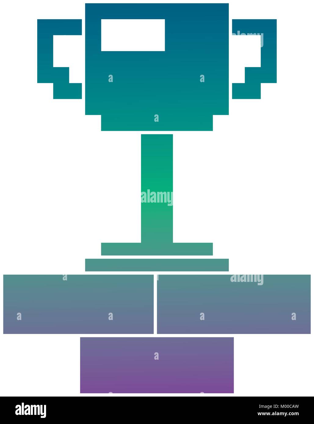 pixel trophy prize game brick wall Stock Vector Image & Art - Alamy