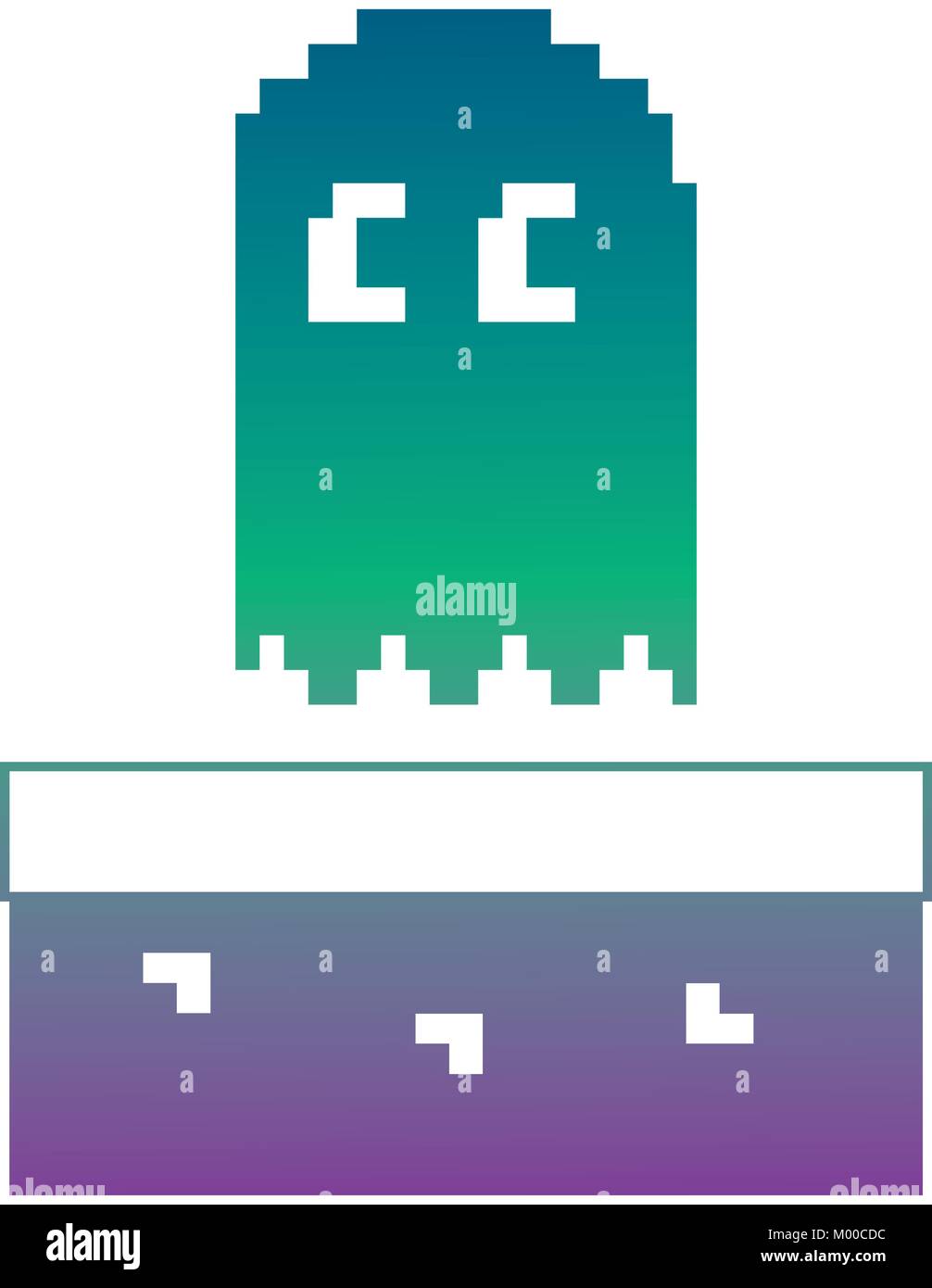 pixel ghost game play character arcade Stock Vector Image & Art - Alamy