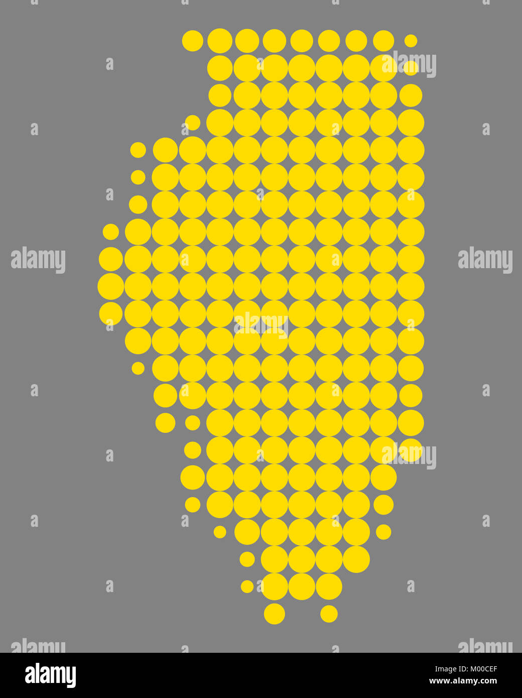 Map of Illinois Stock Photo - Alamy
