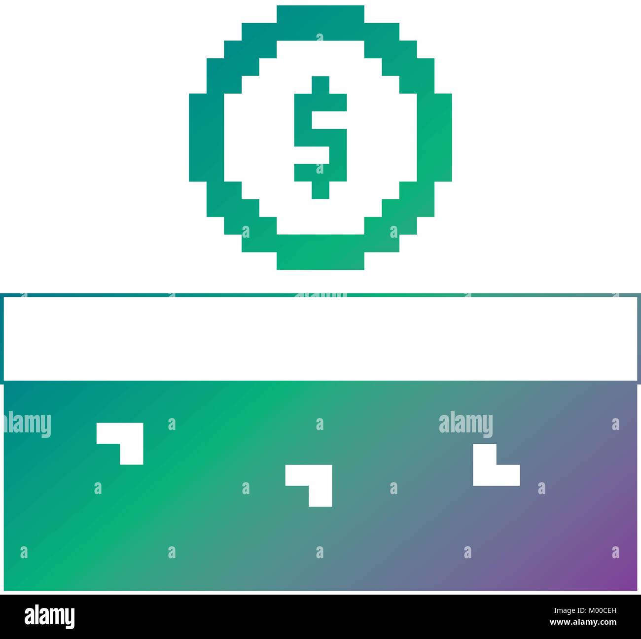 pixeled golden coin treasure score Stock Vector Image & Art - Alamy