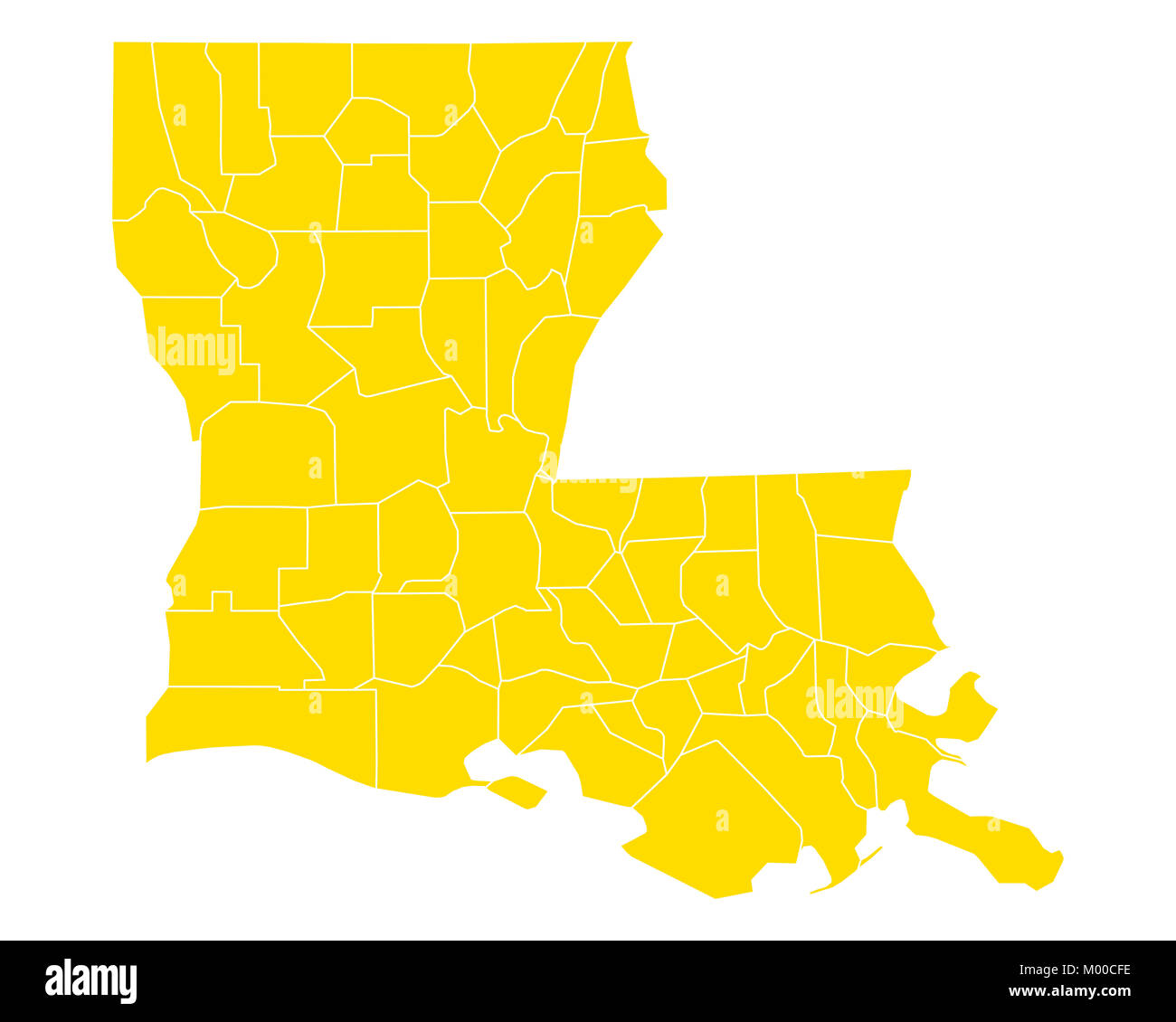 Louisiana county map hi-res stock photography and images - Alamy