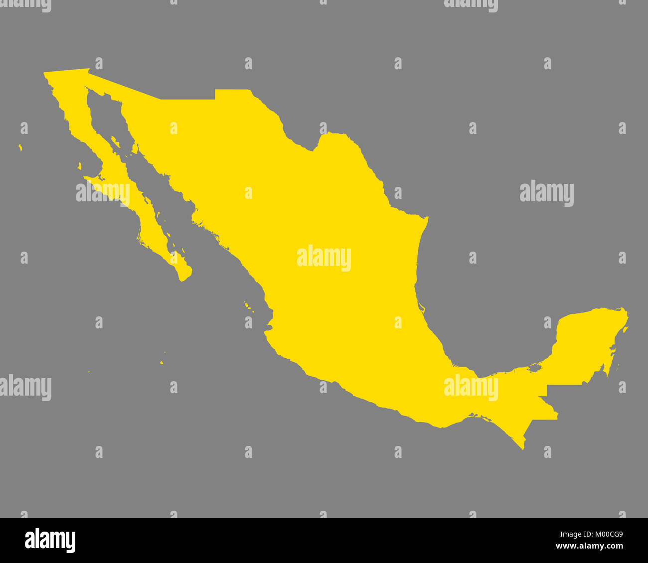 Map of Mexico Stock Photo - Alamy