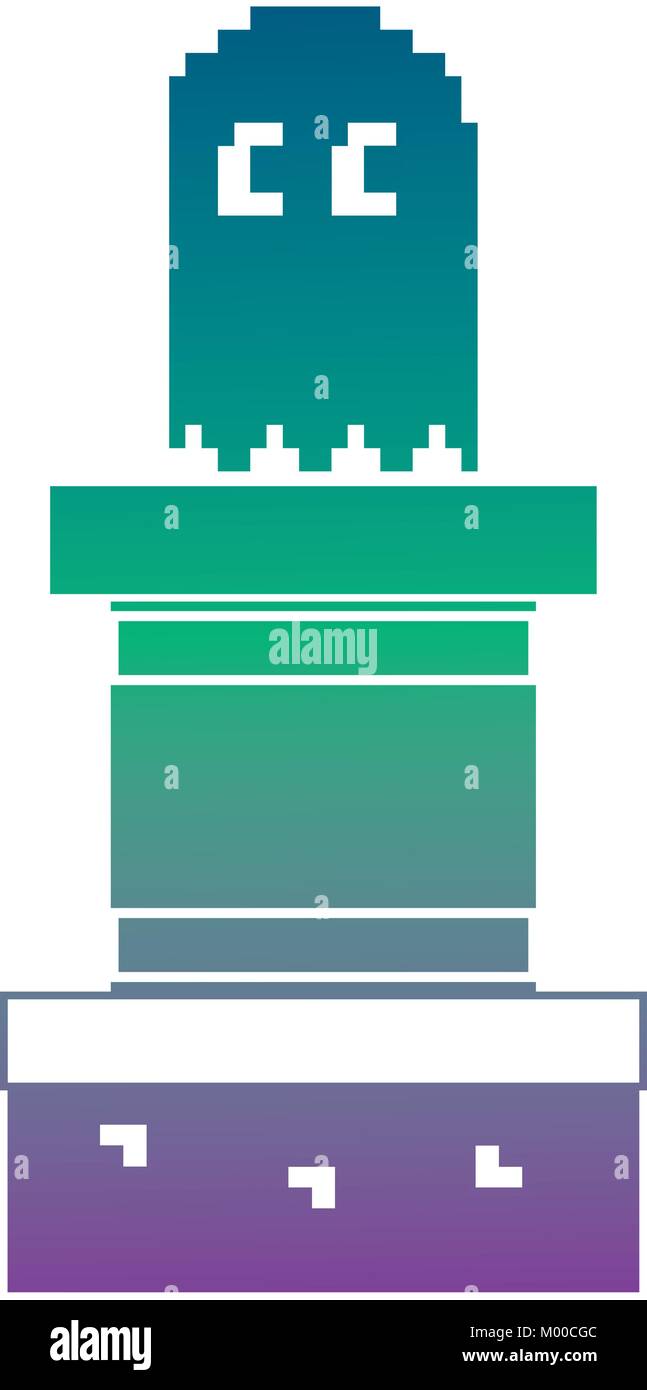 pixel ghost game play character arcade Stock Vector Image & Art - Alamy