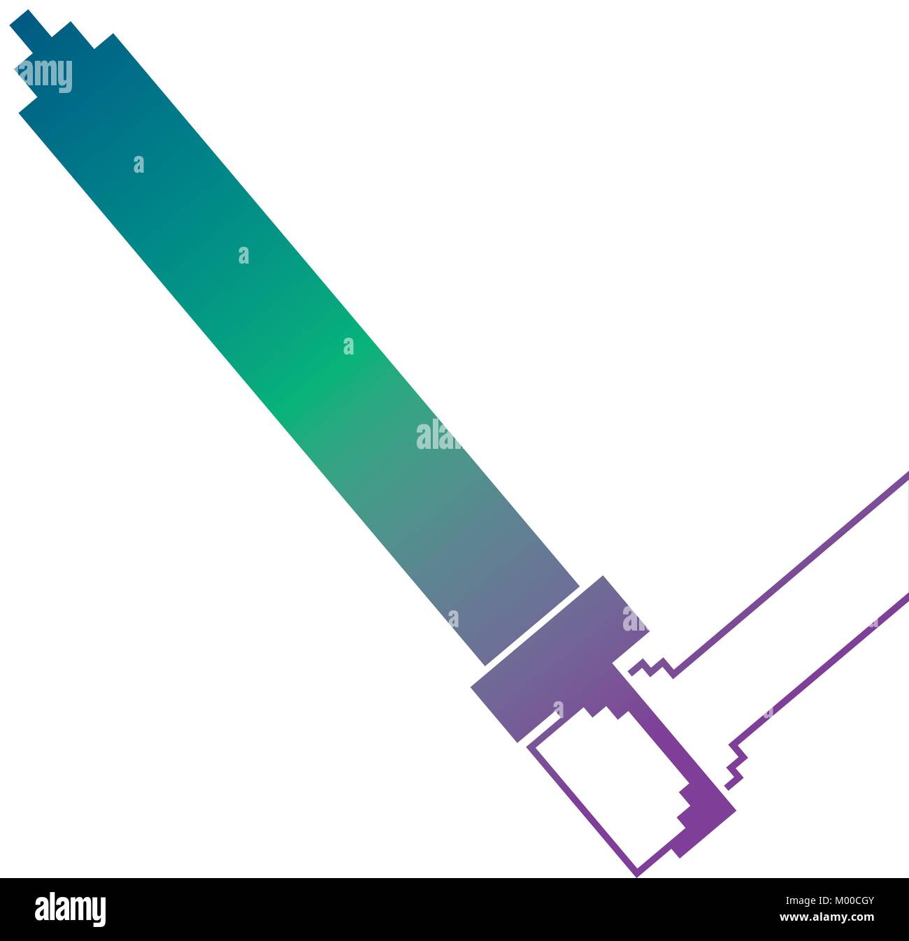 pixelated hand holding sword weapon video game Stock Vector Image & Art ...