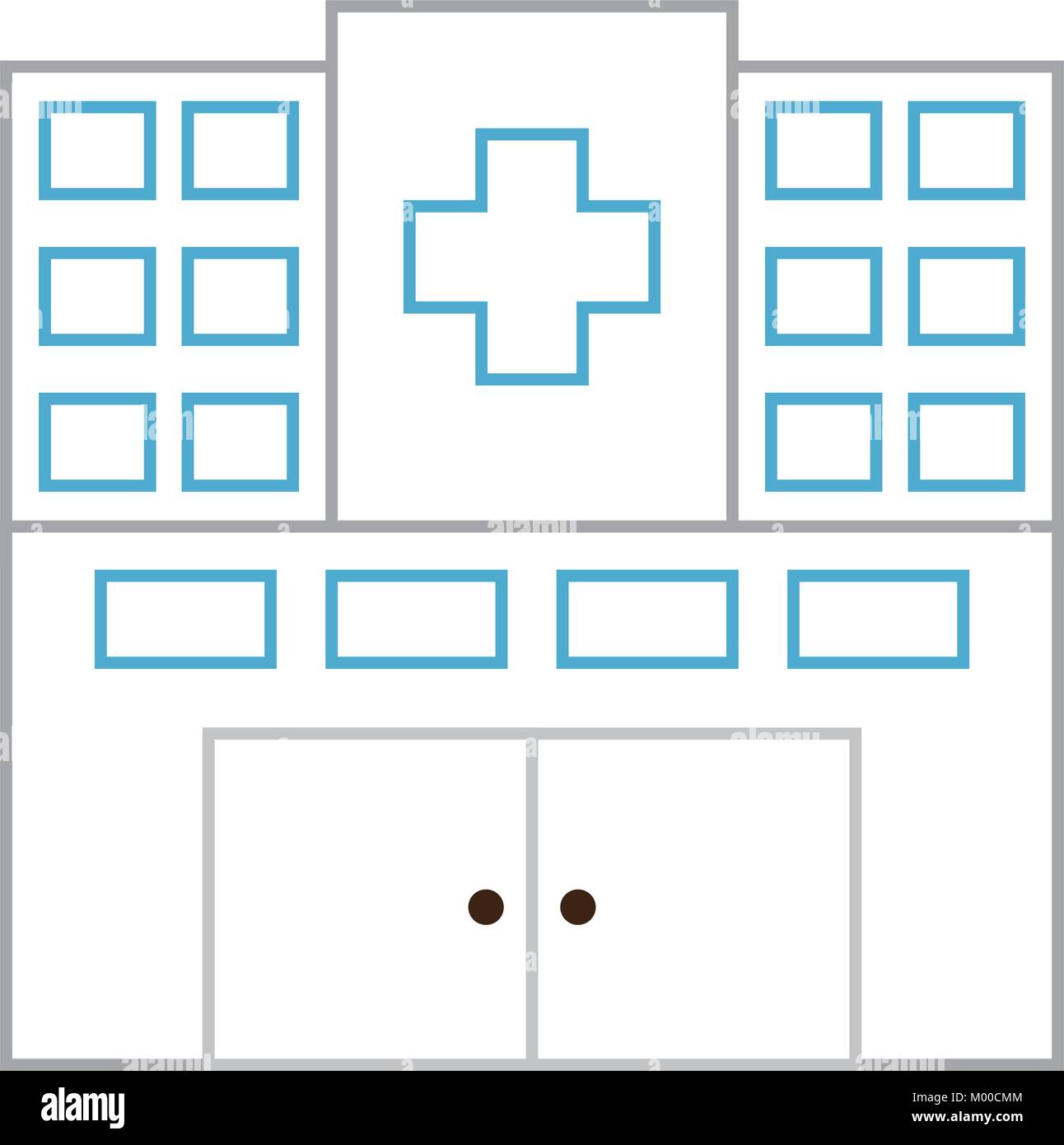 Hospital entrance facade Stock Vector Images - Alamy