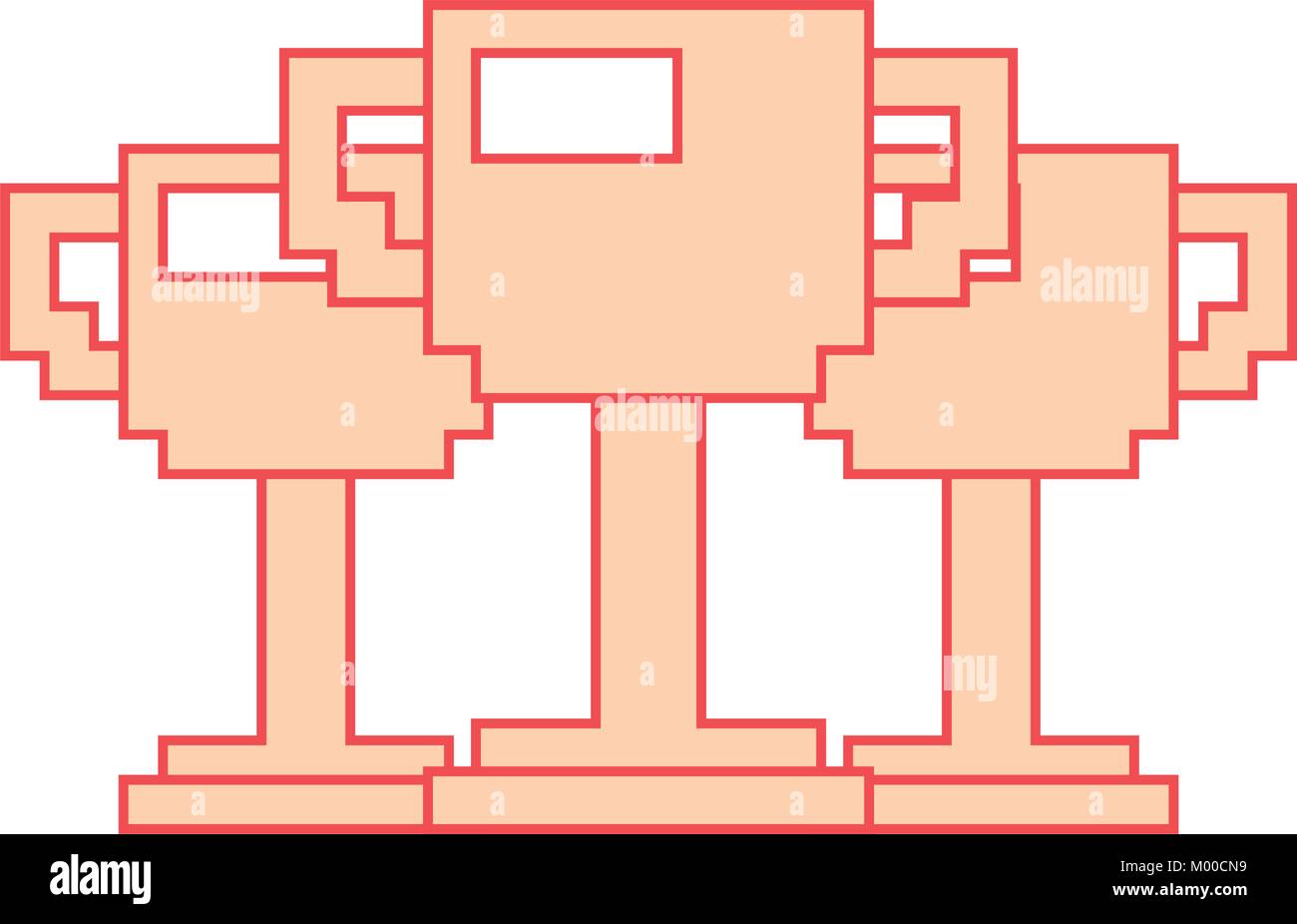 set of pixelated trophy award game Stock Vector Image & Art - Alamy