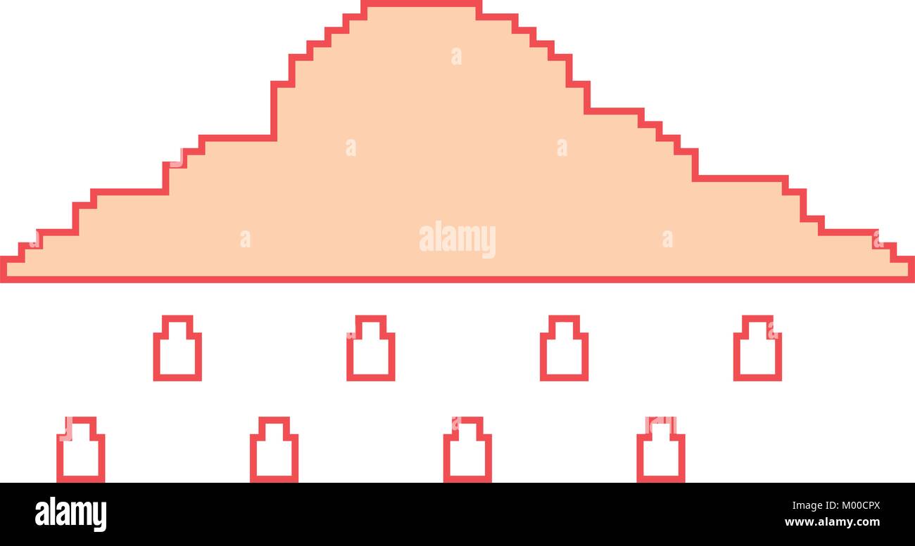 pixelated cloud rainy weather temperature Stock Vector Image & Art - Alamy