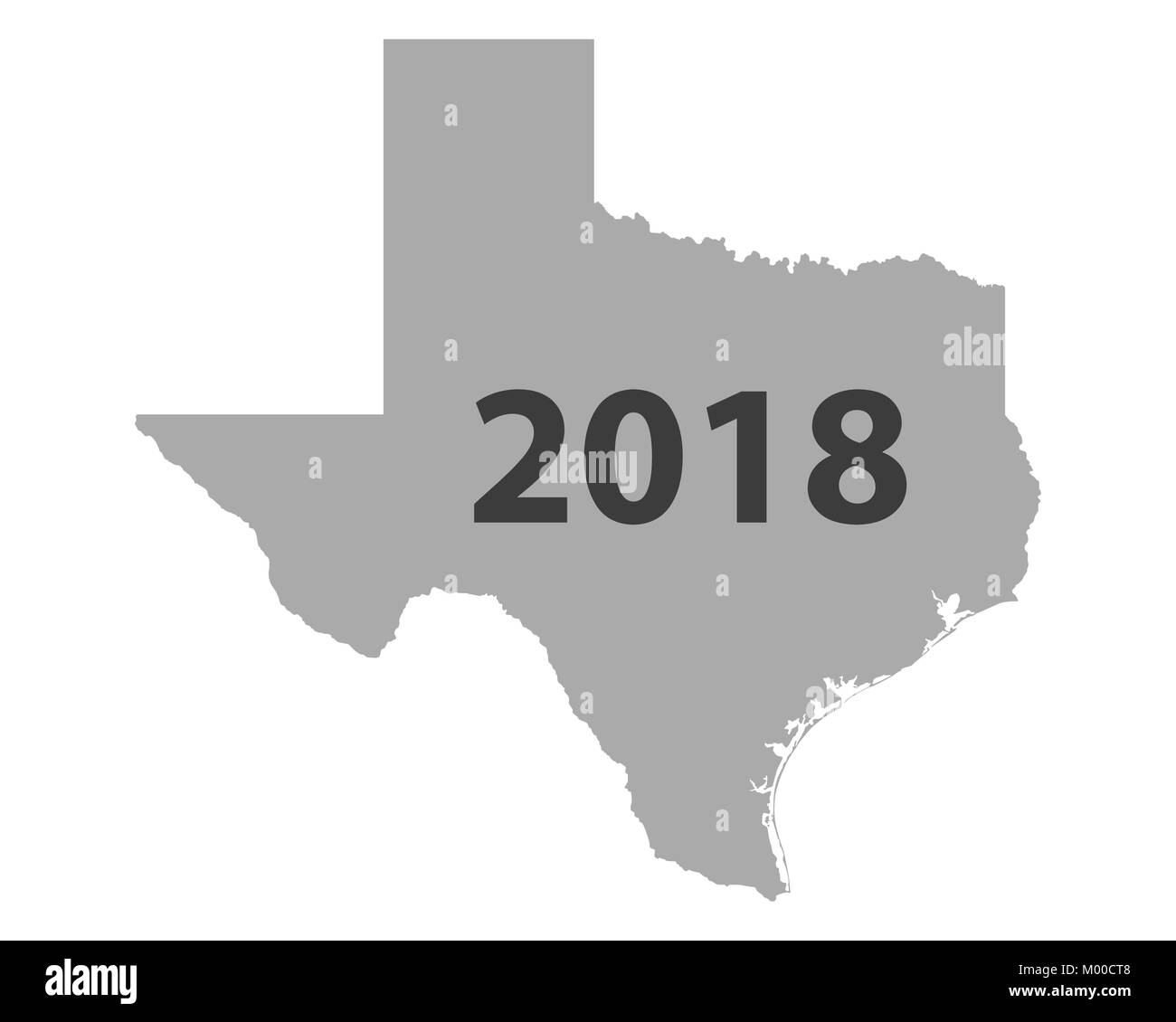 Map of Texas 2018 Stock Photo - Alamy