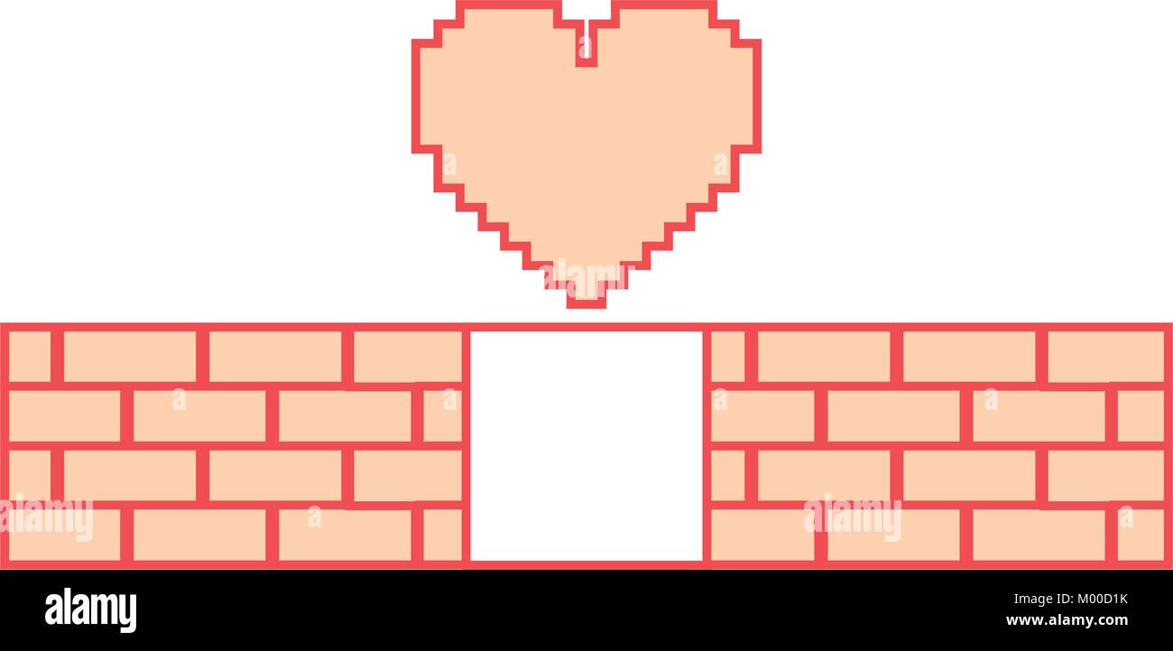 pixelated heart love life game arcade Stock Vector Image & Art - Alamy