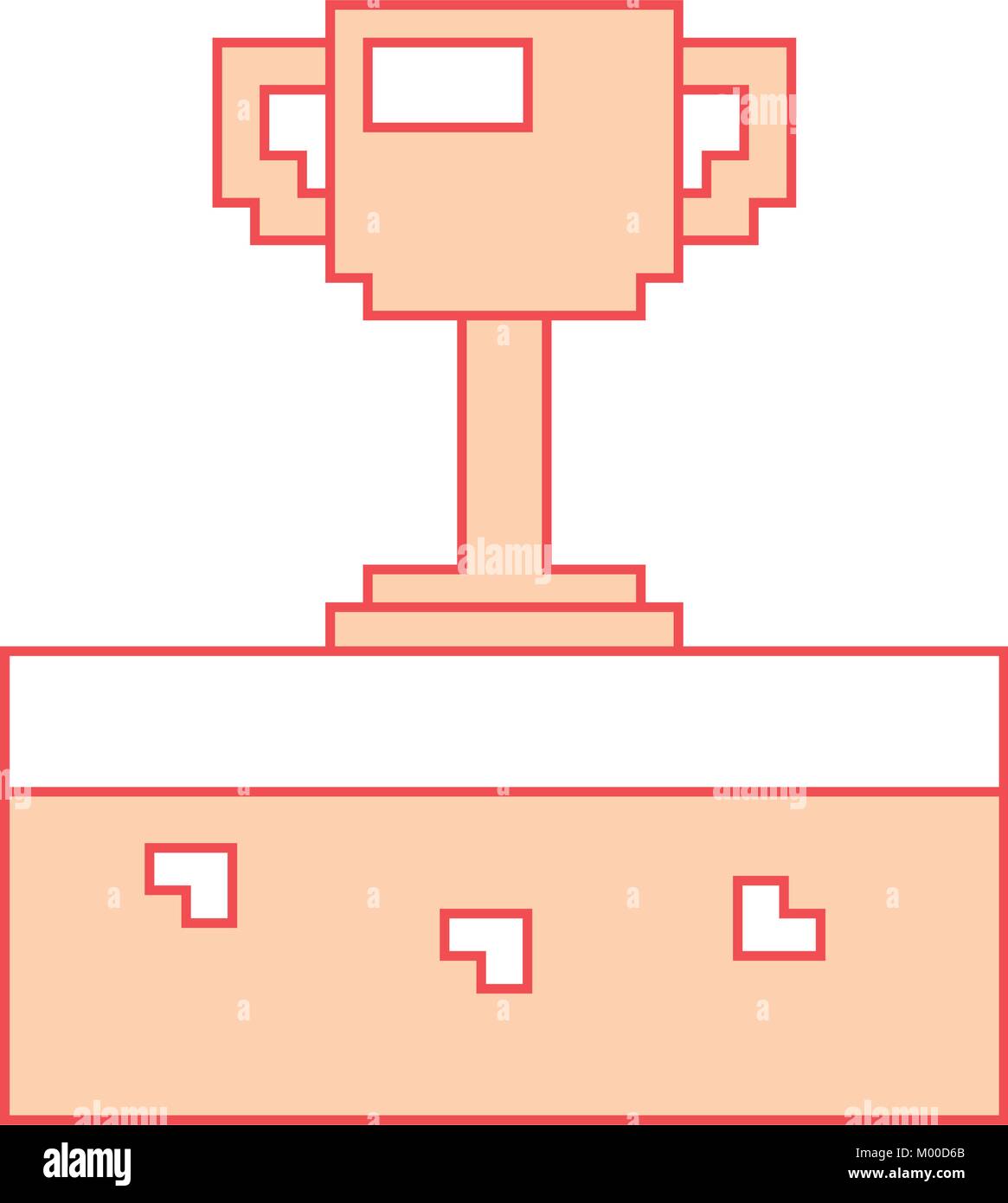 pixelated trophy cup award game Stock Vector Image & Art - Alamy