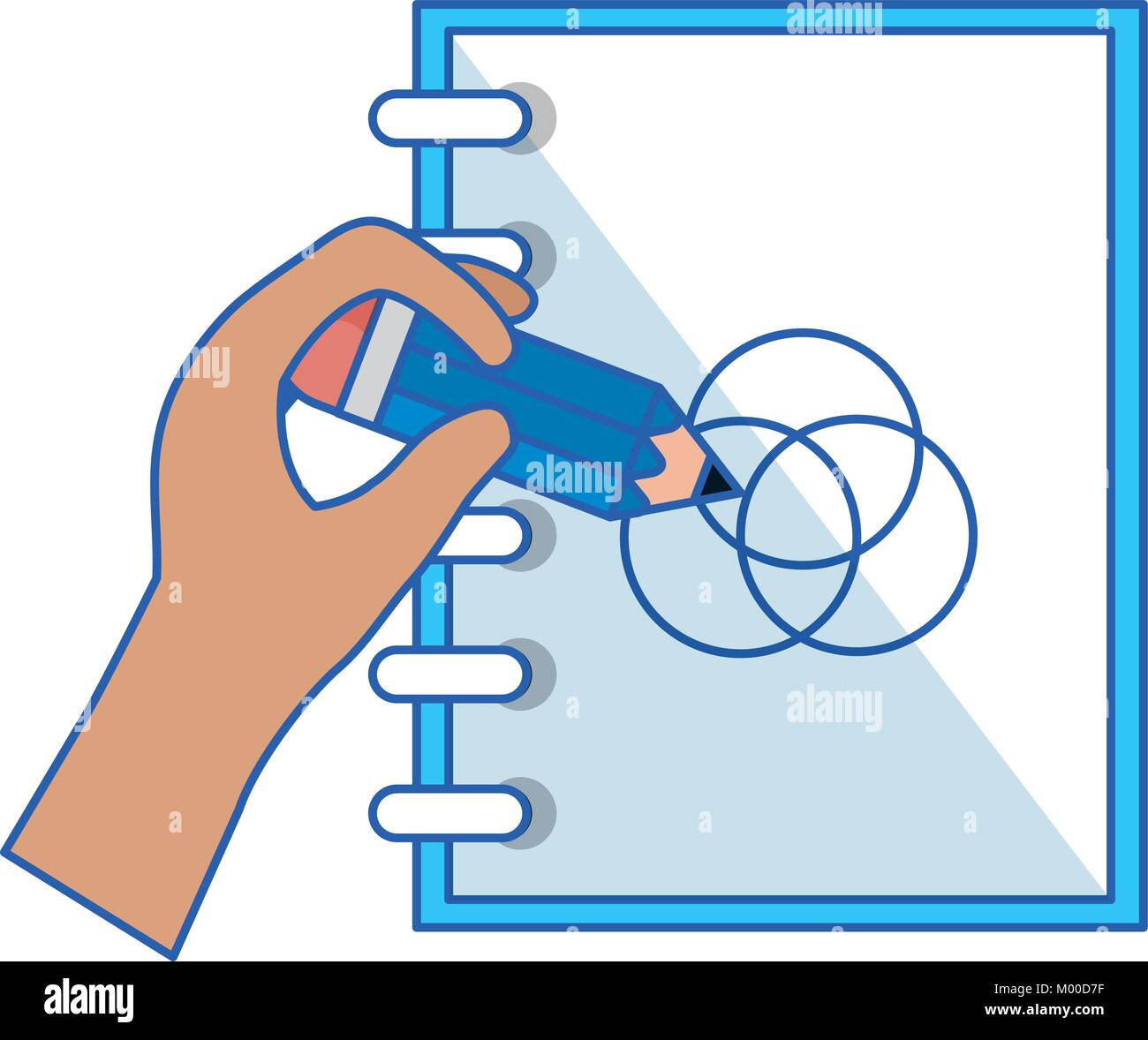 note book with hand writen vector illustration design Stock Vector ...