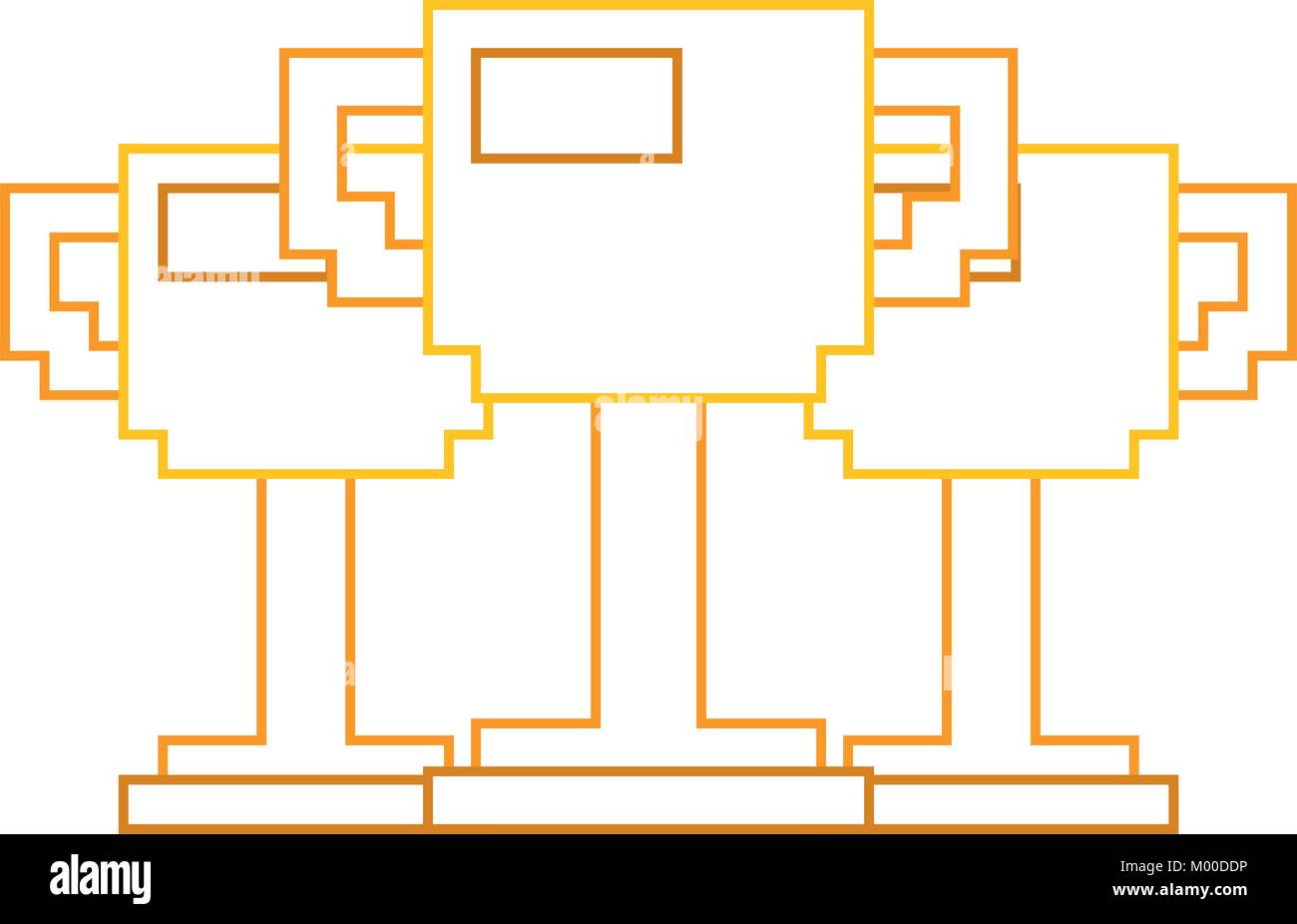 set of pixelated trophy award game Stock Vector Image & Art - Alamy