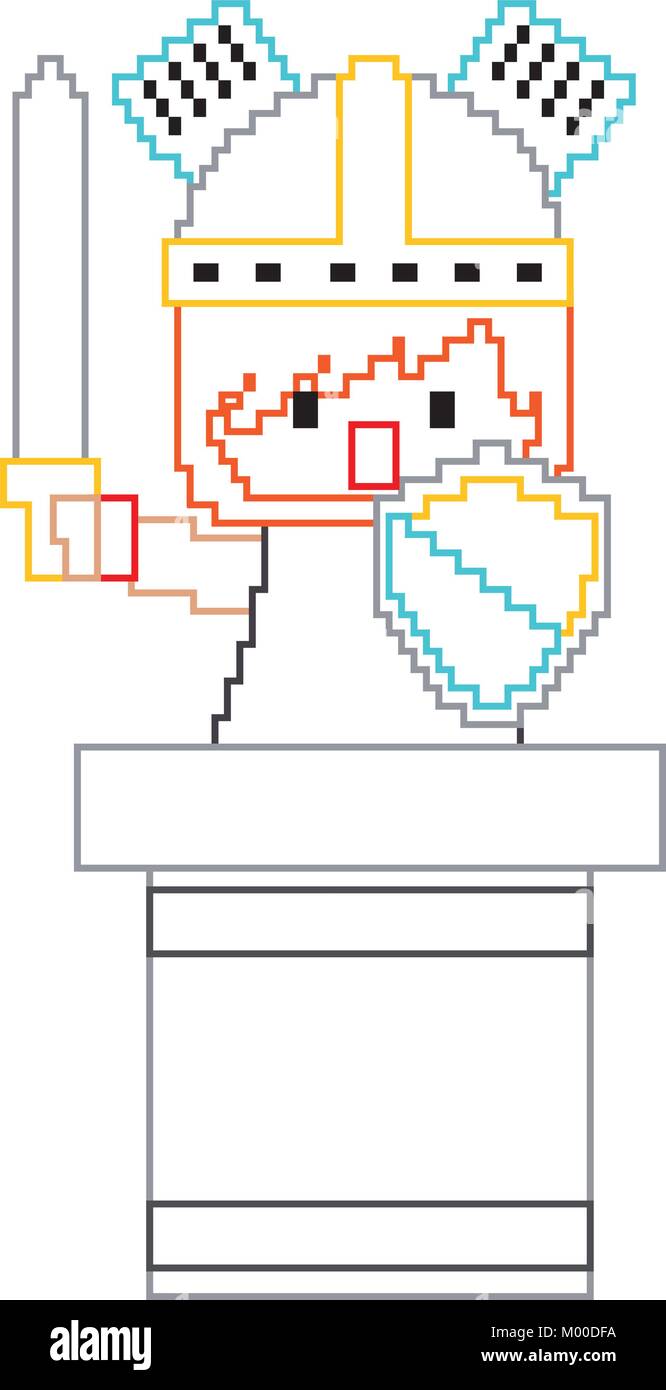 pixel character knight game interface level Stock Vector Image & Art ...