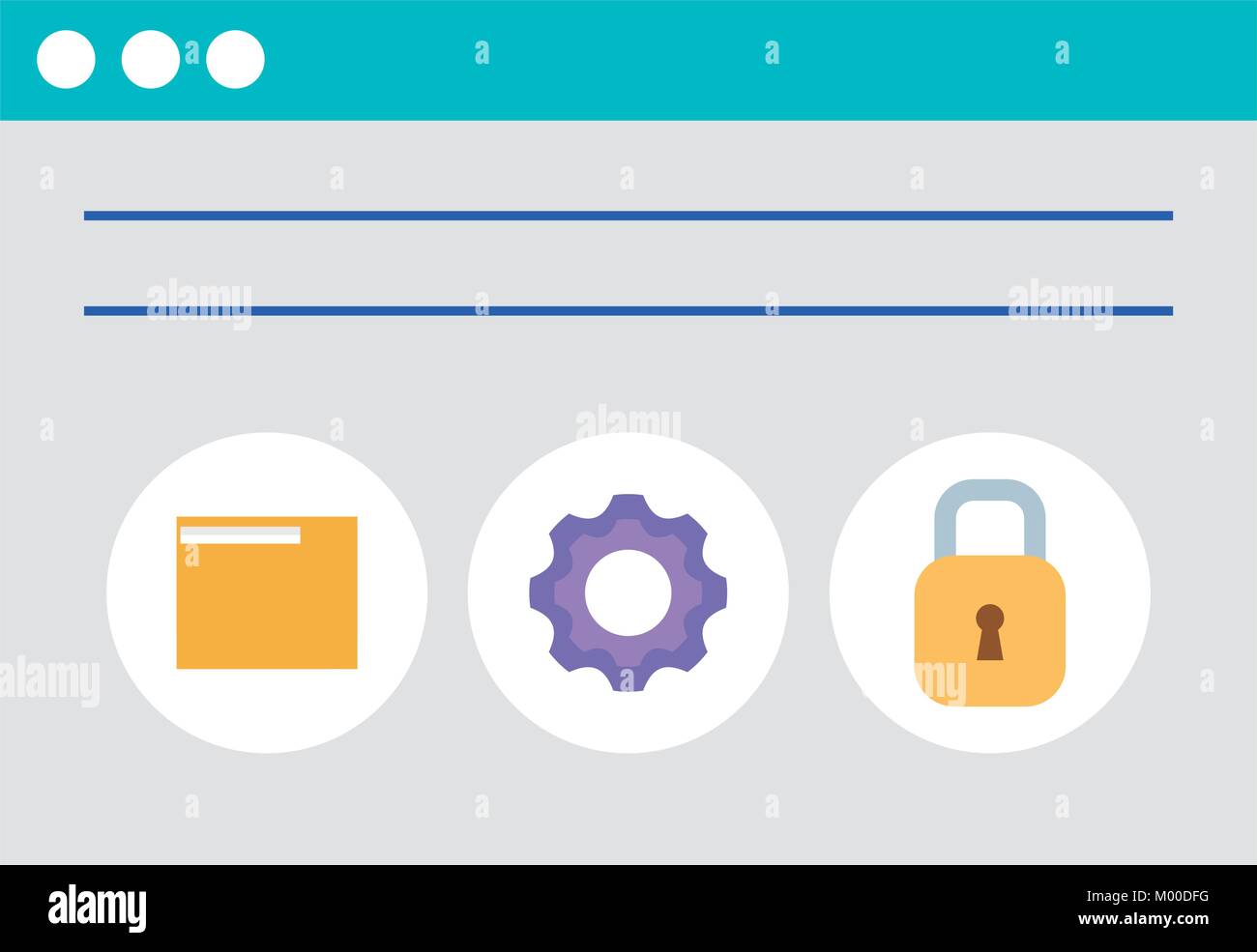 template with icons menu vector illustration design Stock Vector Image ...