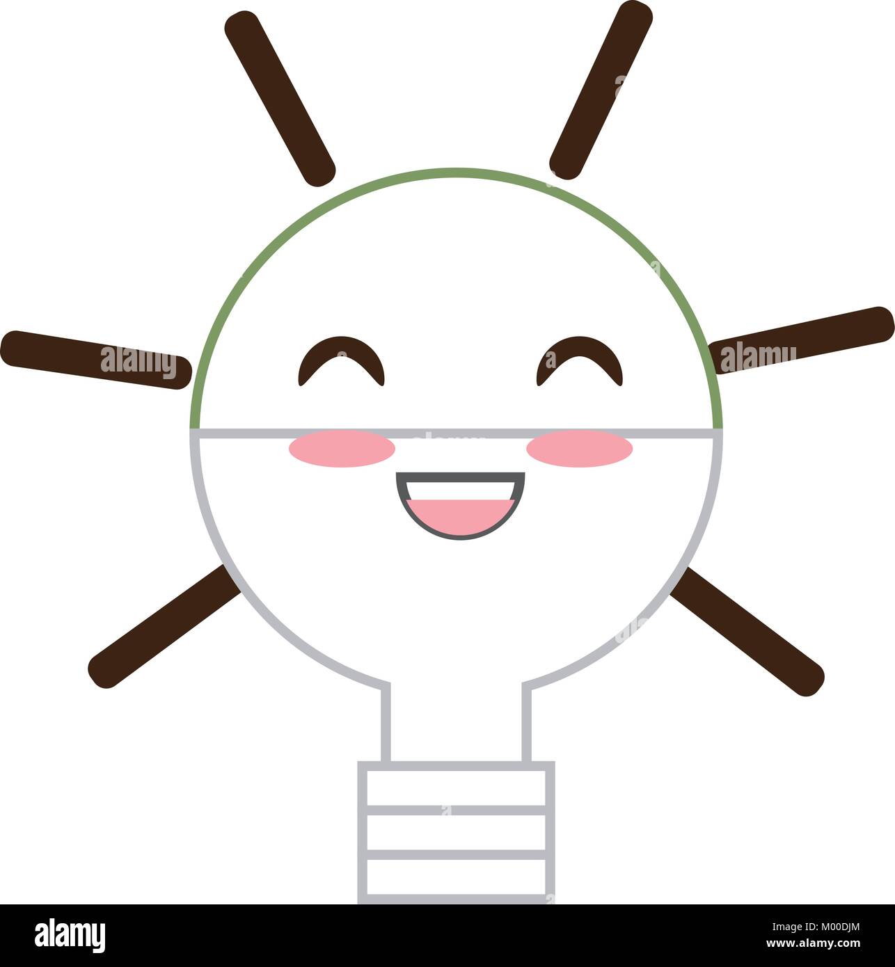 kawaii light bulb icon Stock Vector Image & Art - Alamy