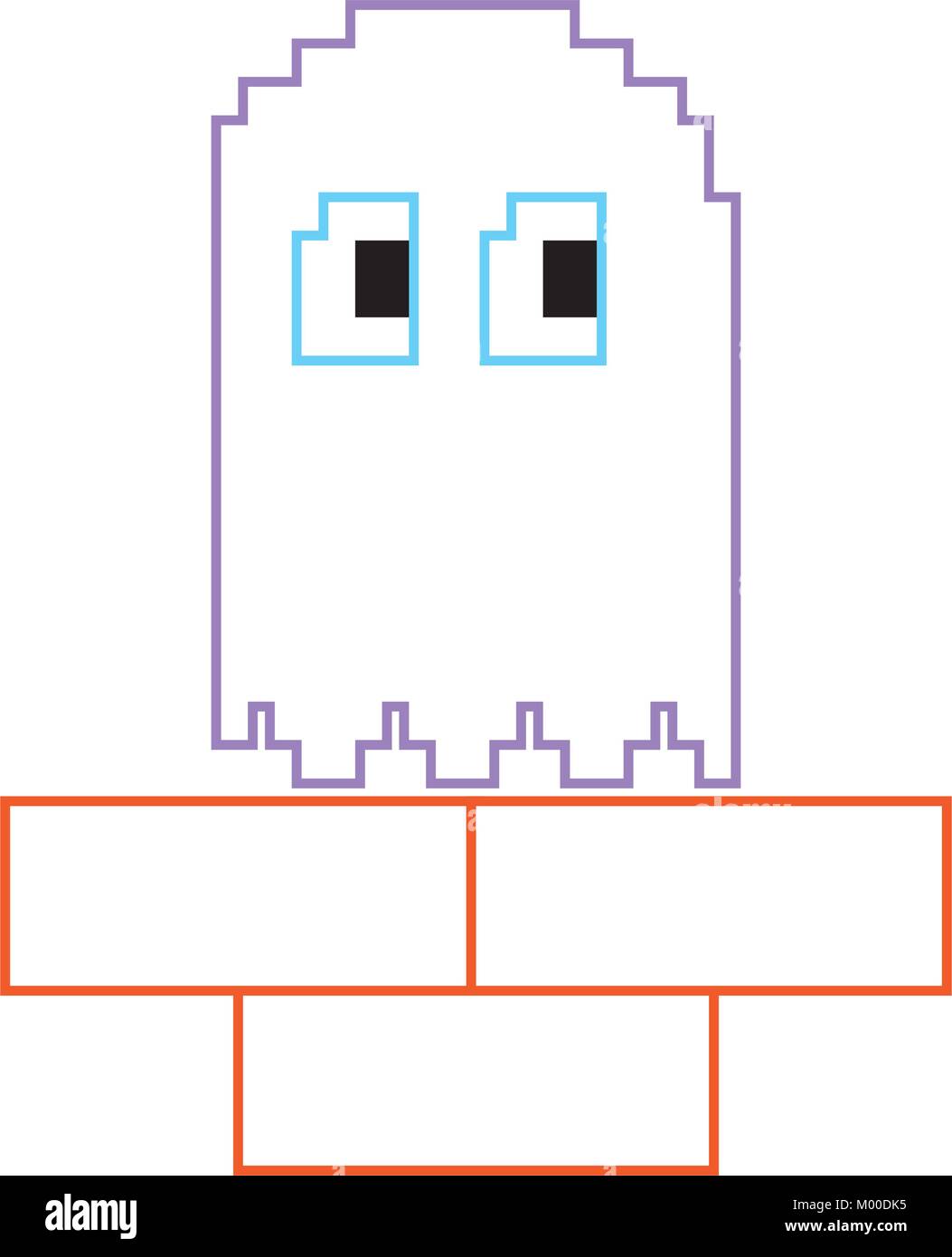 pixel ghost game play character arcade Stock Vector Image & Art - Alamy