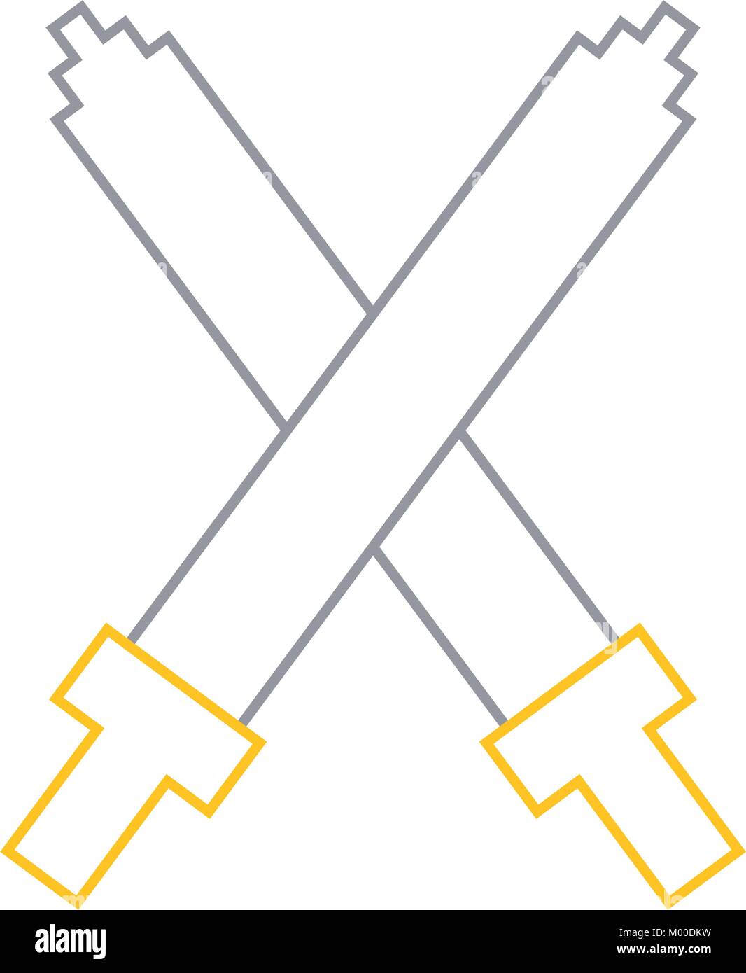 pixel crossed swords video game interface design Stock Vector Image ...