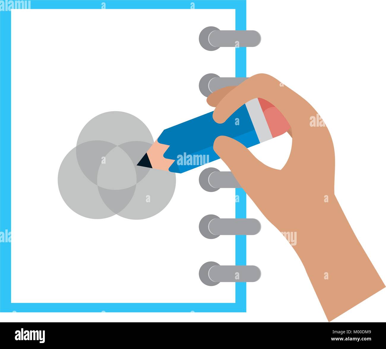 note book with hand writen vector illustration design Stock Vector ...