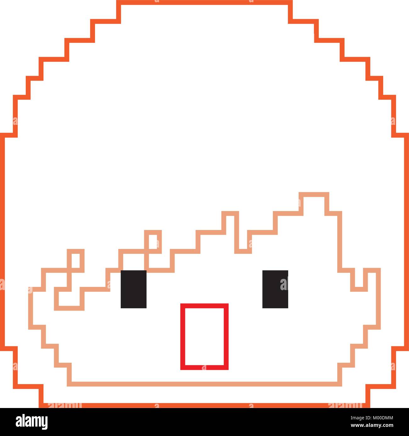 pixelated face boy video game avatar Stock Vector Image & Art - Alamy