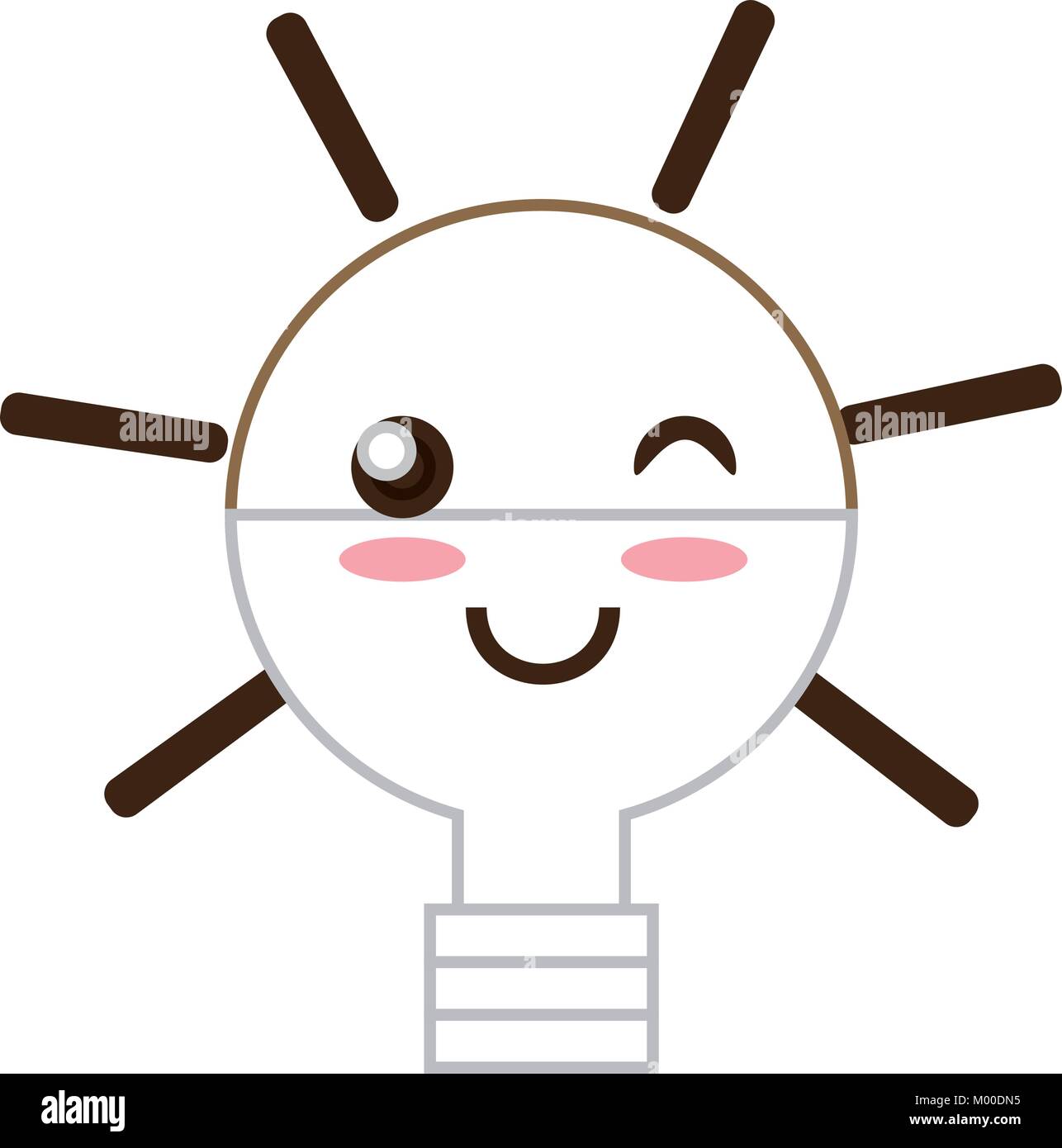 kawaii light bulb icon Stock Vector Image & Art - Alamy