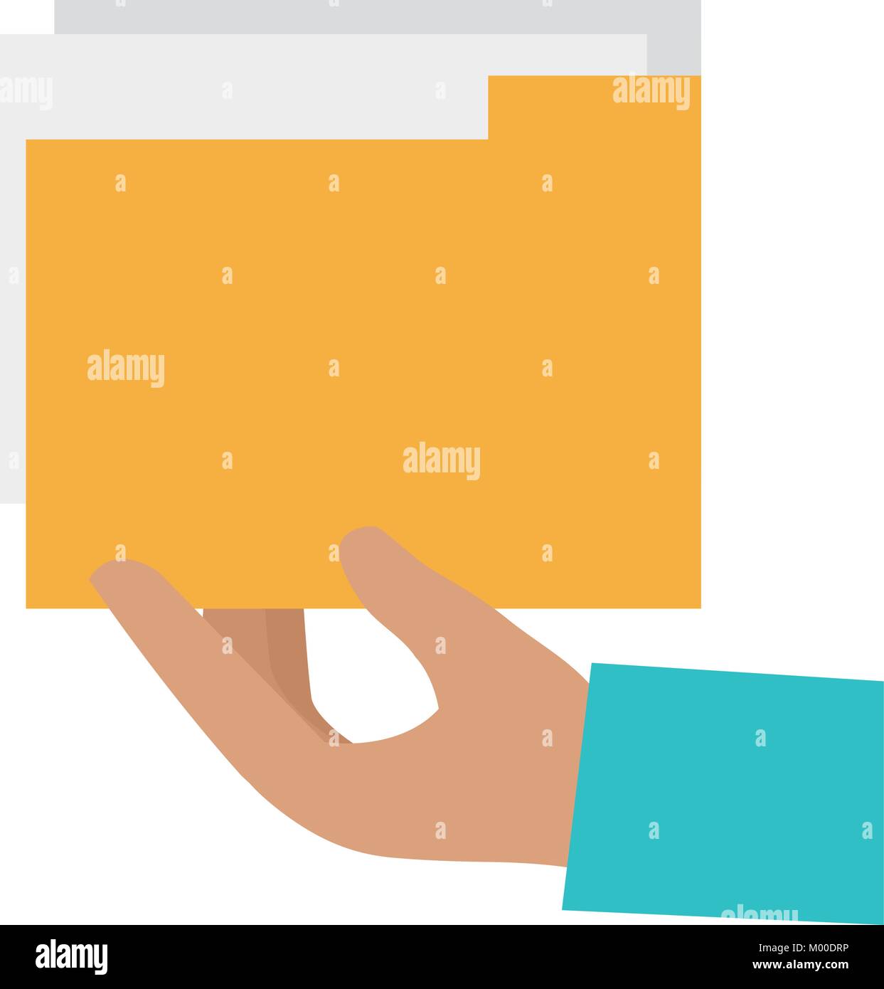 hand with file folder documents icon vector illustration design Stock ...