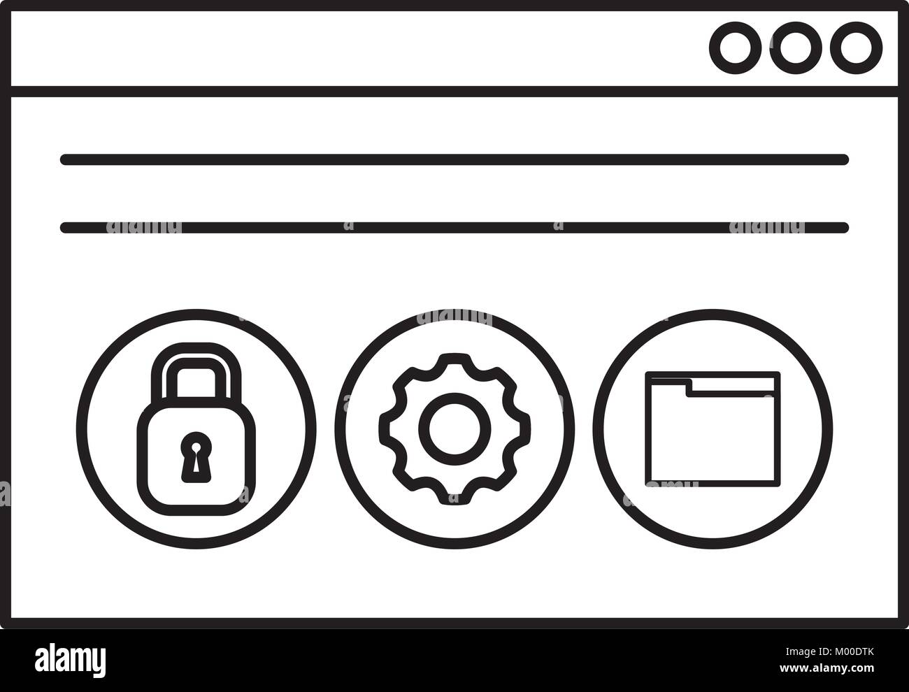 template with icons menu vector illustration design Stock Vector Image ...