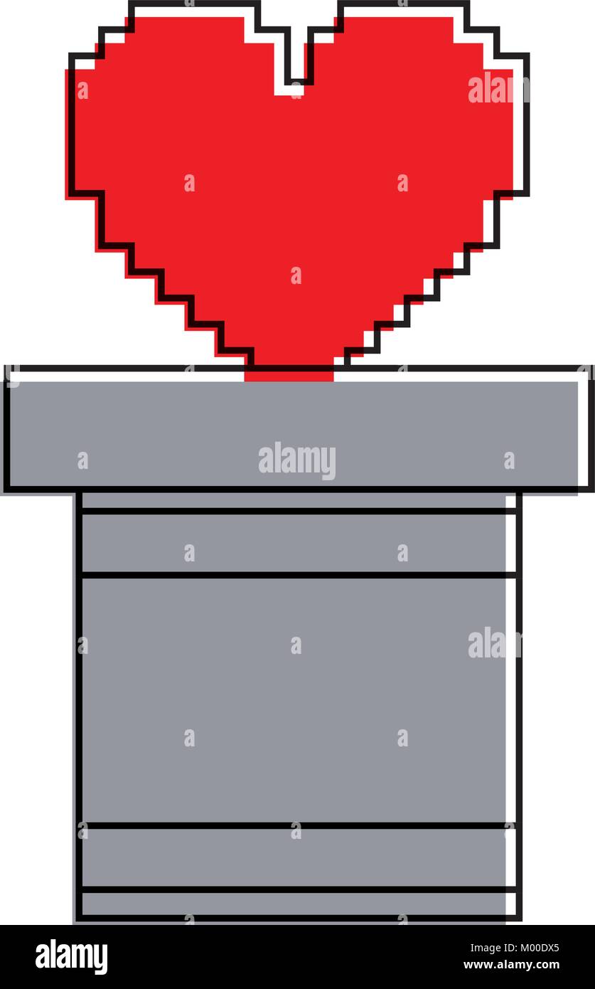 Cartoon old computer love heart hi-res stock photography and images - Alamy