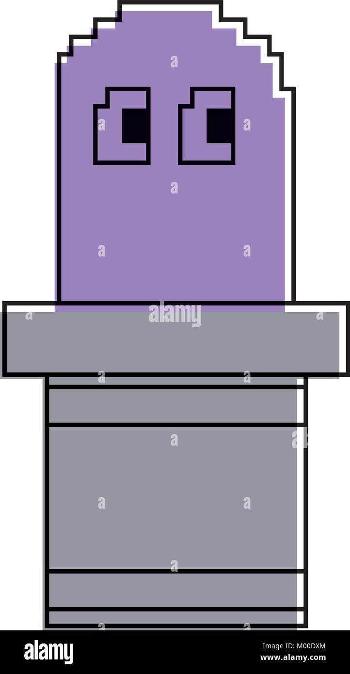 pixel ghost game play character arcade Stock Vector Image & Art - Alamy