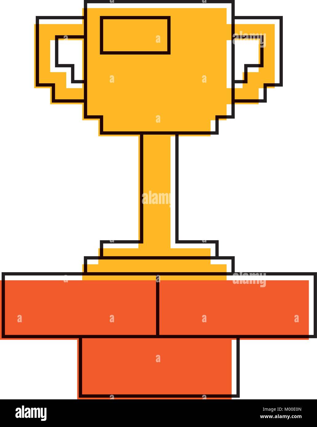 pixel trophy prize game brick wall Stock Vector Image & Art - Alamy