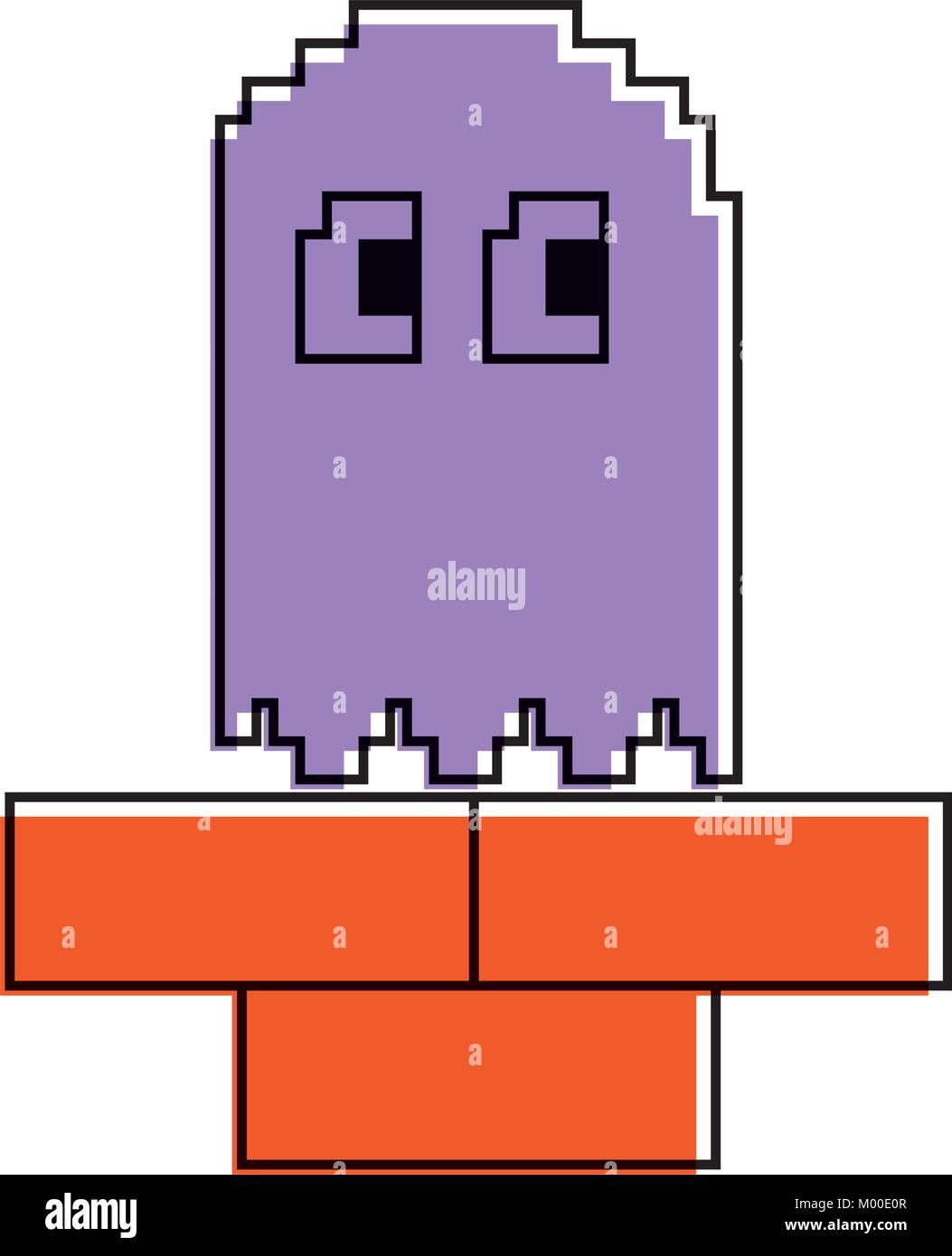 pixel ghost game play character arcade Stock Vector Image & Art - Alamy