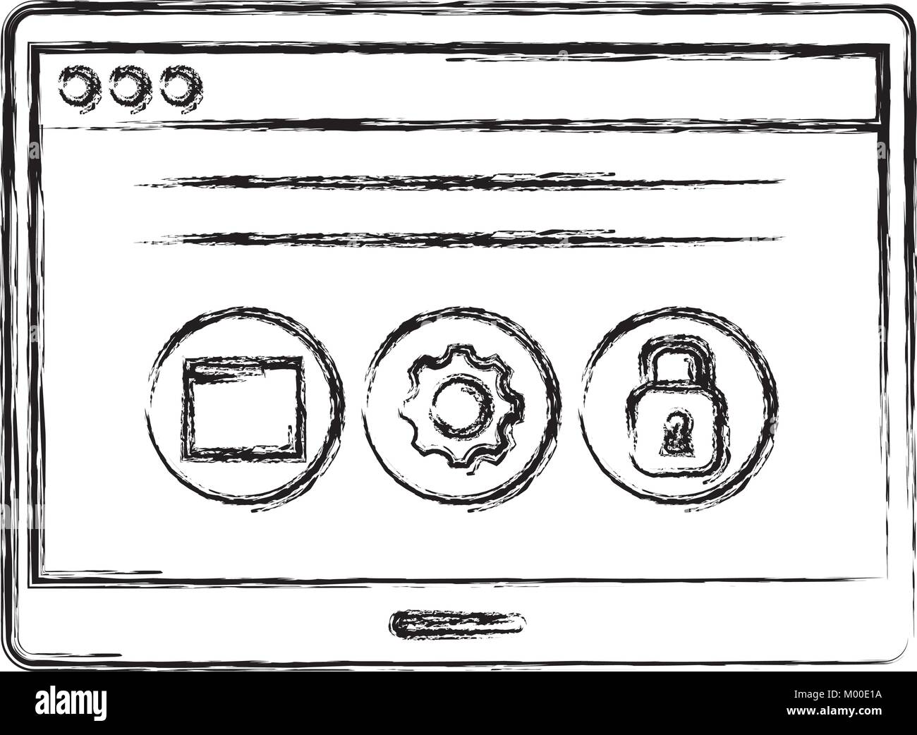 template with icons menu vector illustration design Stock Vector Image ...
