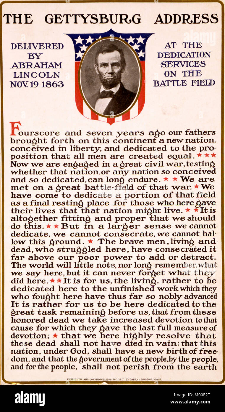 Gettysburg address hi-res stock photography and images - Alamy