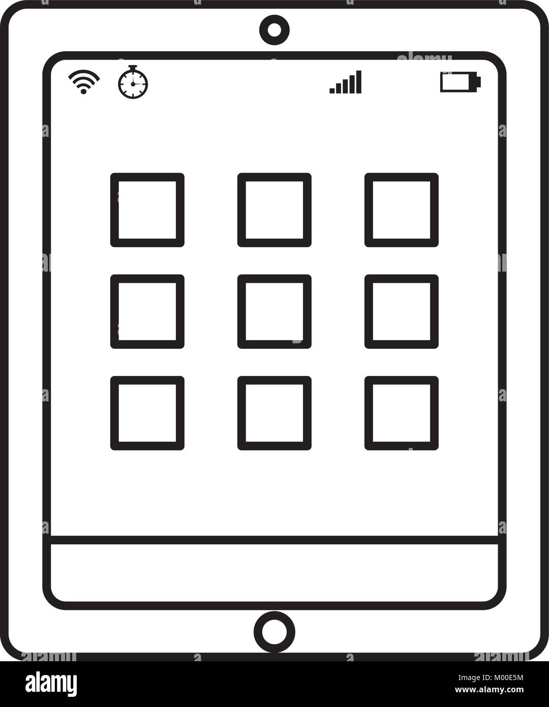 tablet with security pattern vector illustration design Stock Vector ...