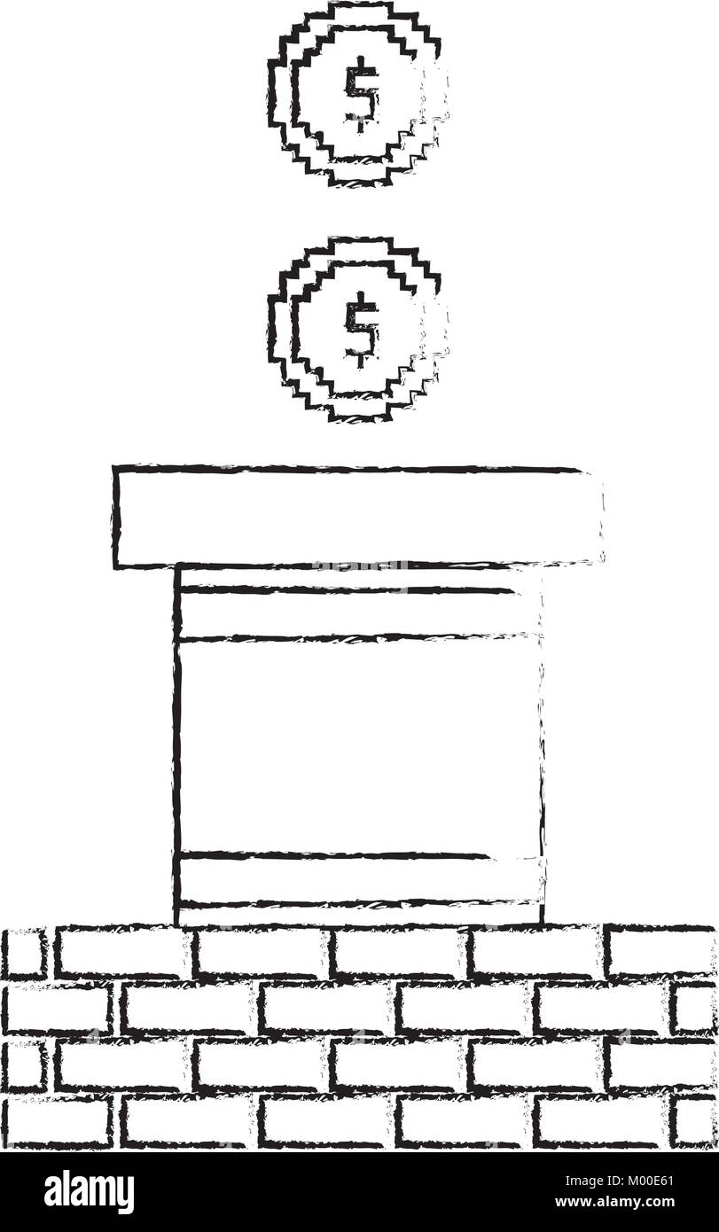 Gold coin wall Stock Vector Images - Alamy