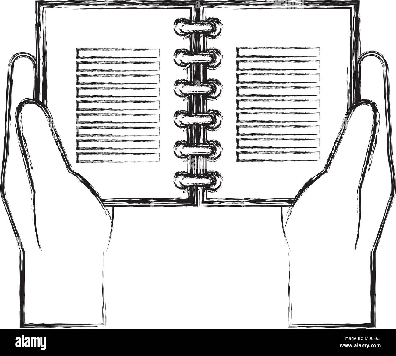 hands with note book vector illustration design Stock Vector Image ...