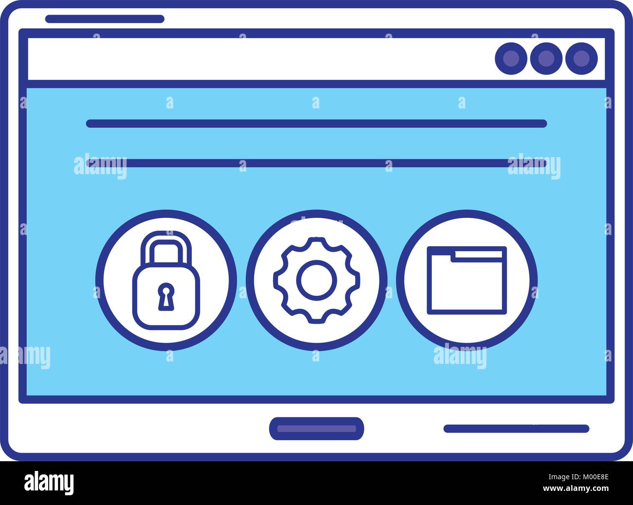 template with icons menu vector illustration design Stock Vector Image ...